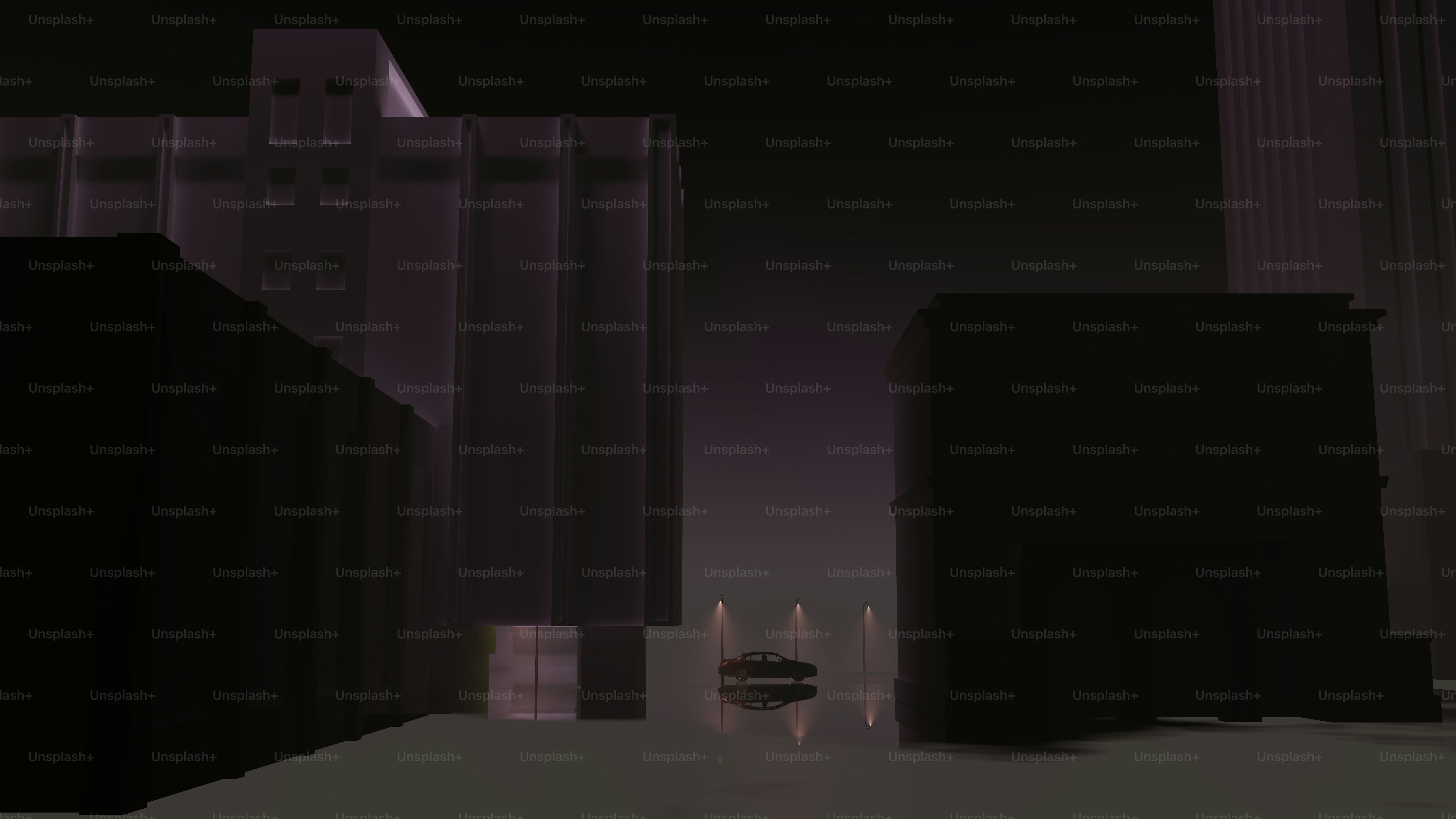 Dark buildings stand in a mysterious cityscape. photo – Wallpaper Image ...