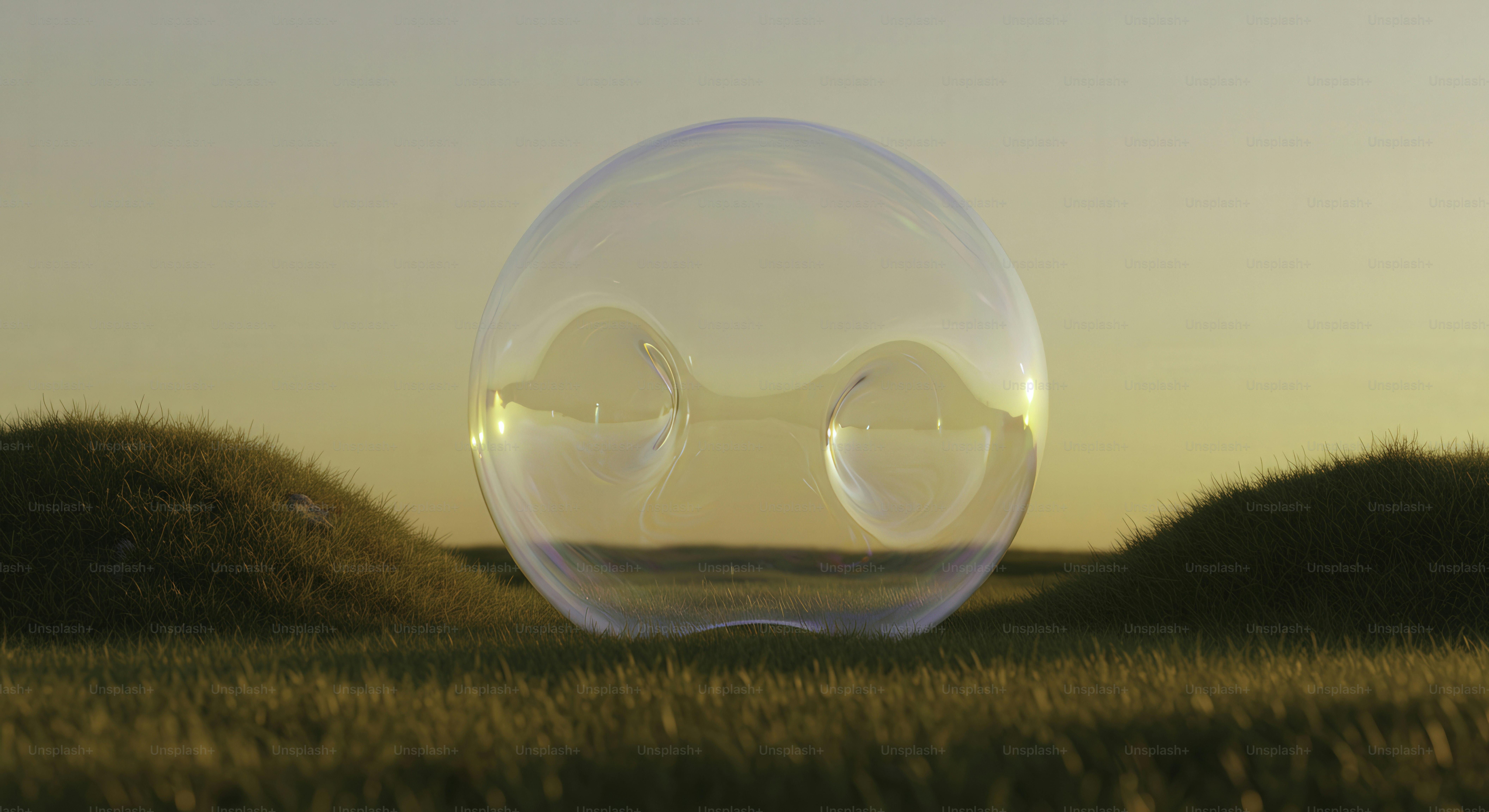 A bubble floats above the desert sand dunes. photo – Hot Image on Unsplash