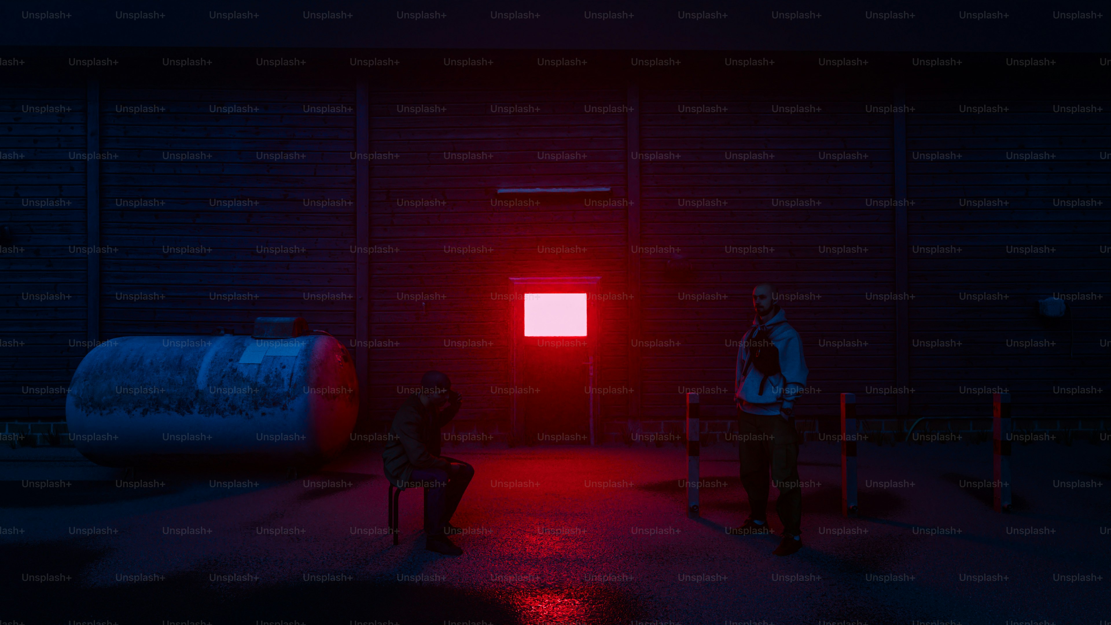A mysterious interrogation is underway in a dark room. photo – Night ...
