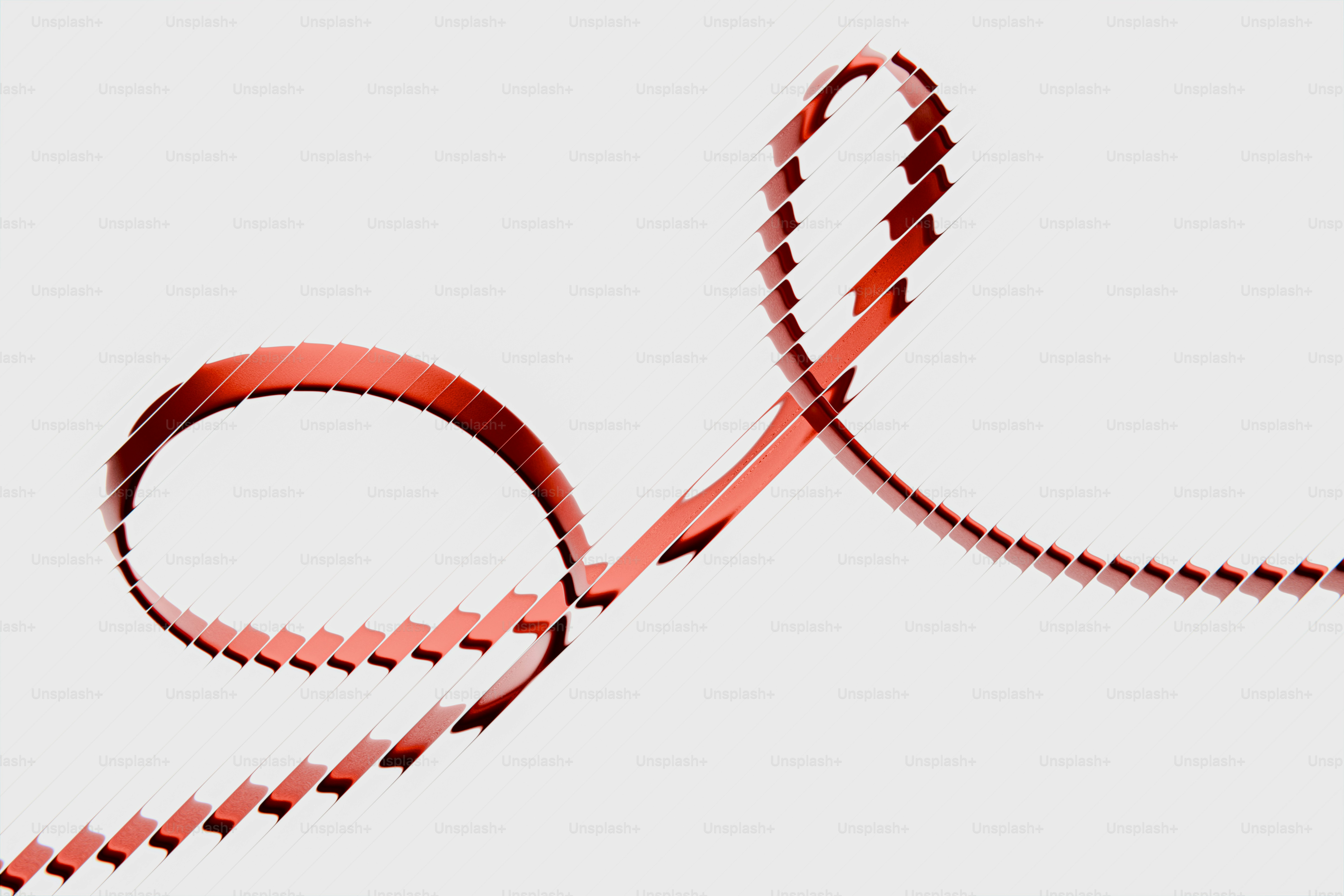 A red line makes a shape like a cursive letter. photo – Pattern Image ...