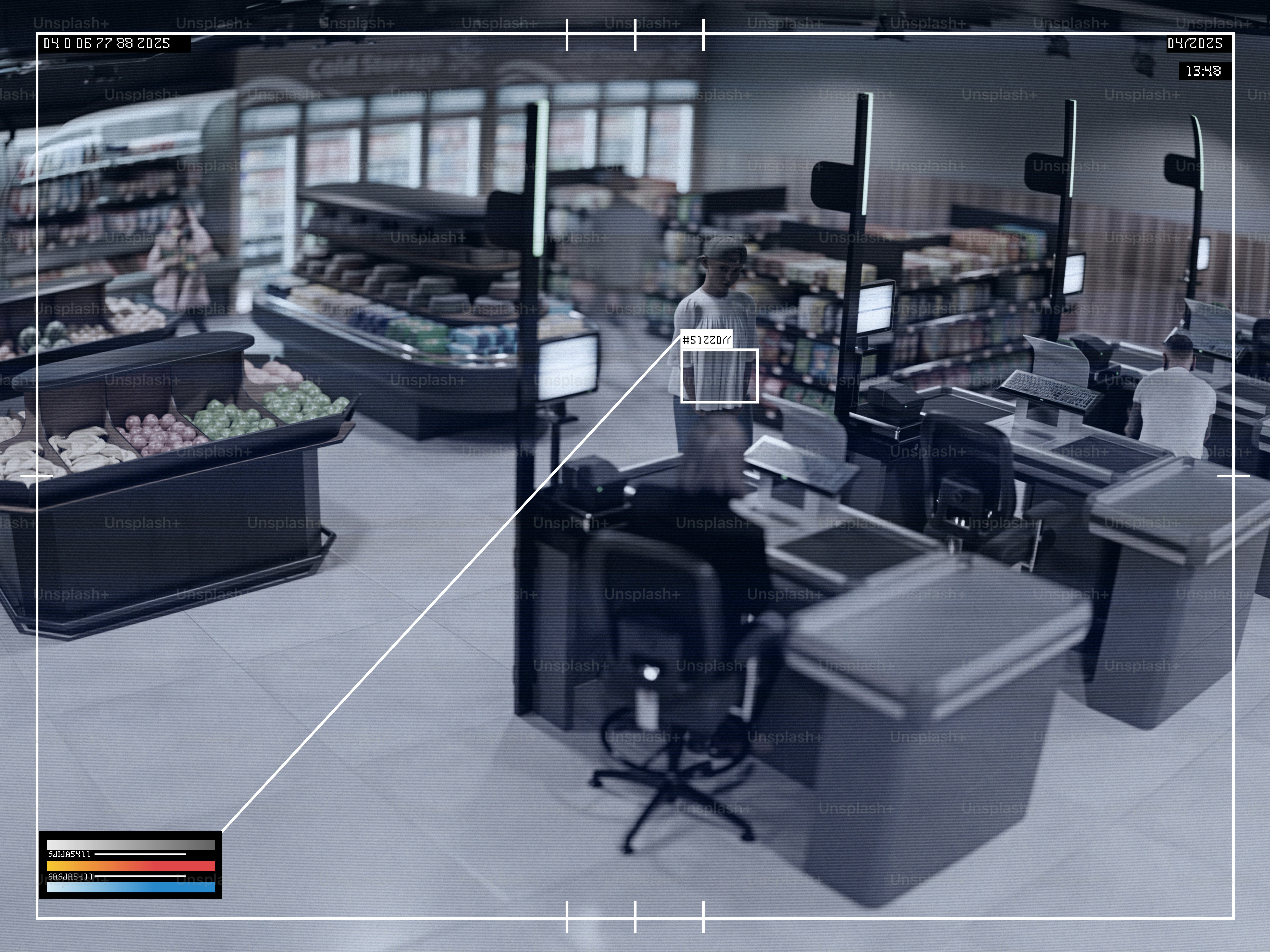 A security camera's view inside a grocery store. photo – Security Image ...