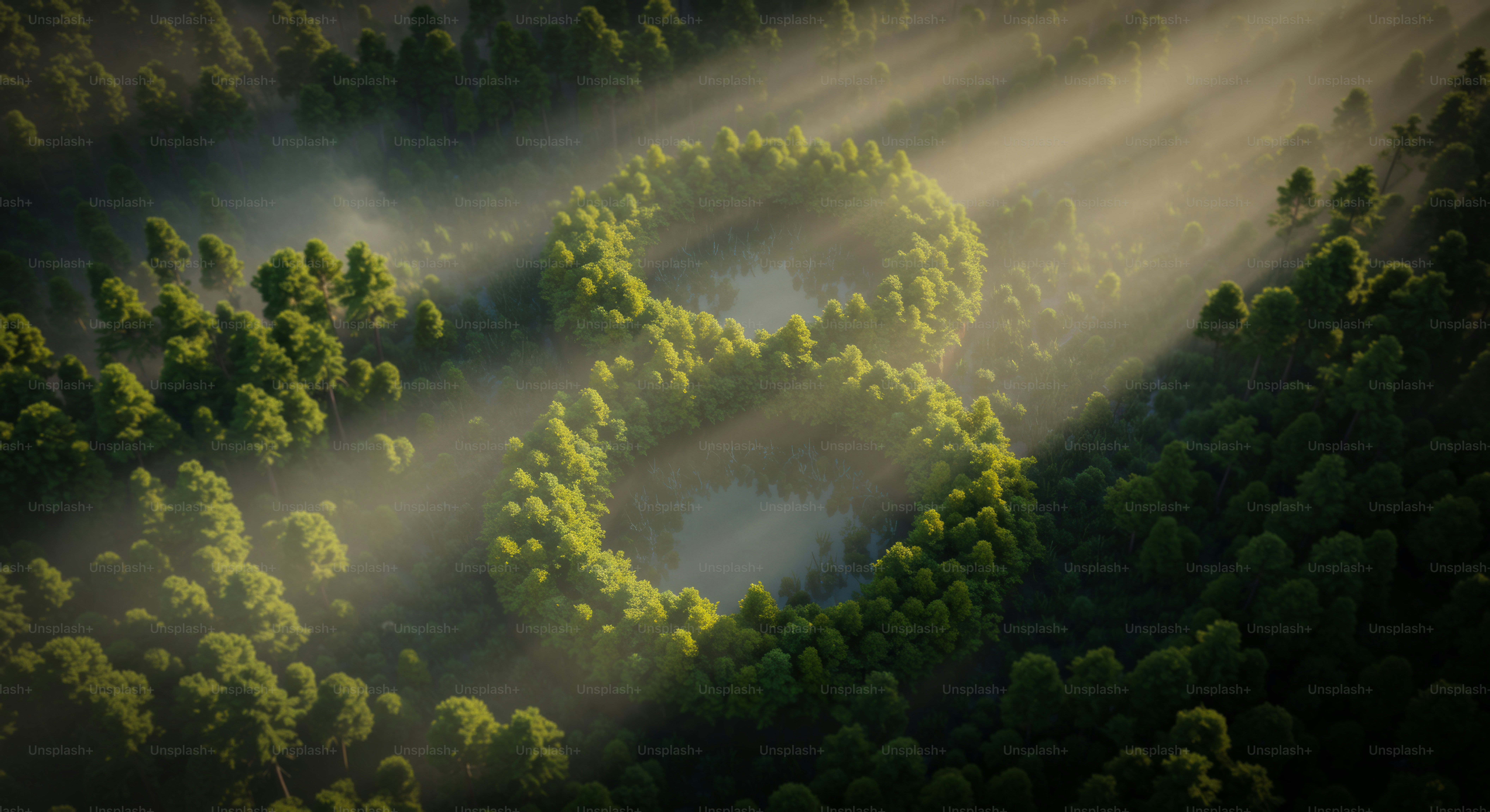 An eight-shaped forest, sunlit and mysterious. photo – Forest Image on ...