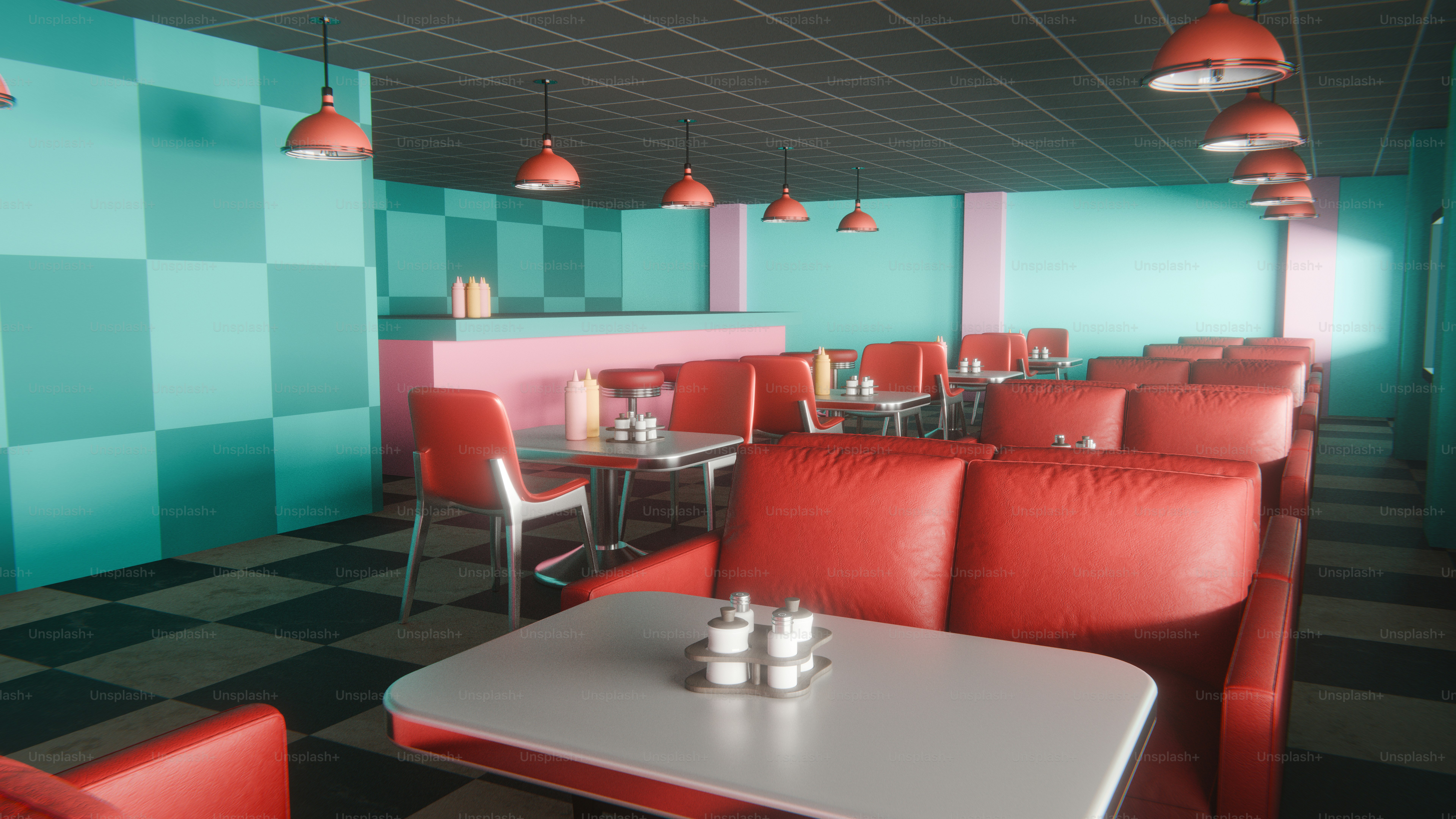 An empty retro diner. photo – Restaurant Image on Unsplash