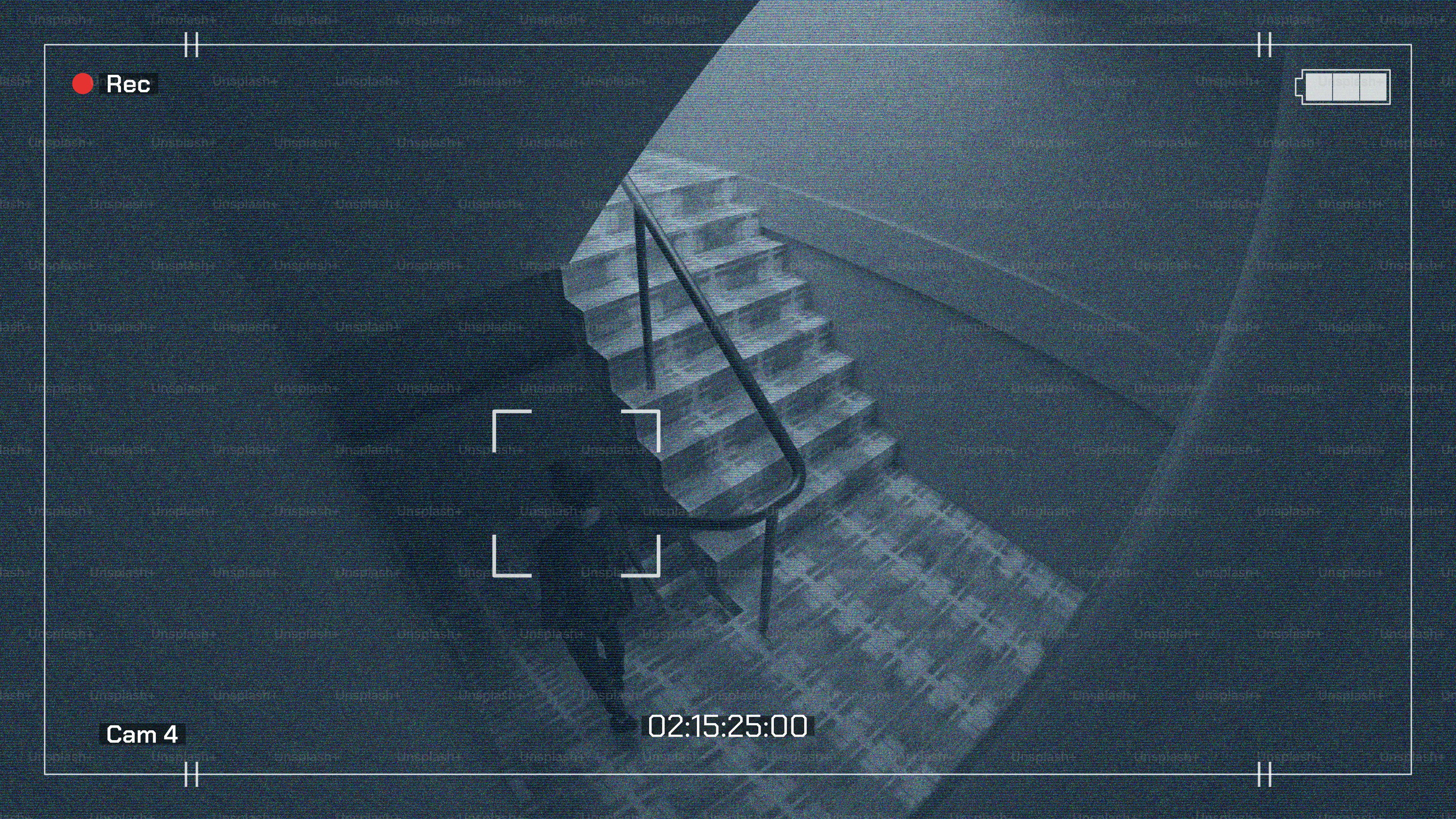 Cctv footage shows stairs in a dark hallway. photo – Security Image on ...