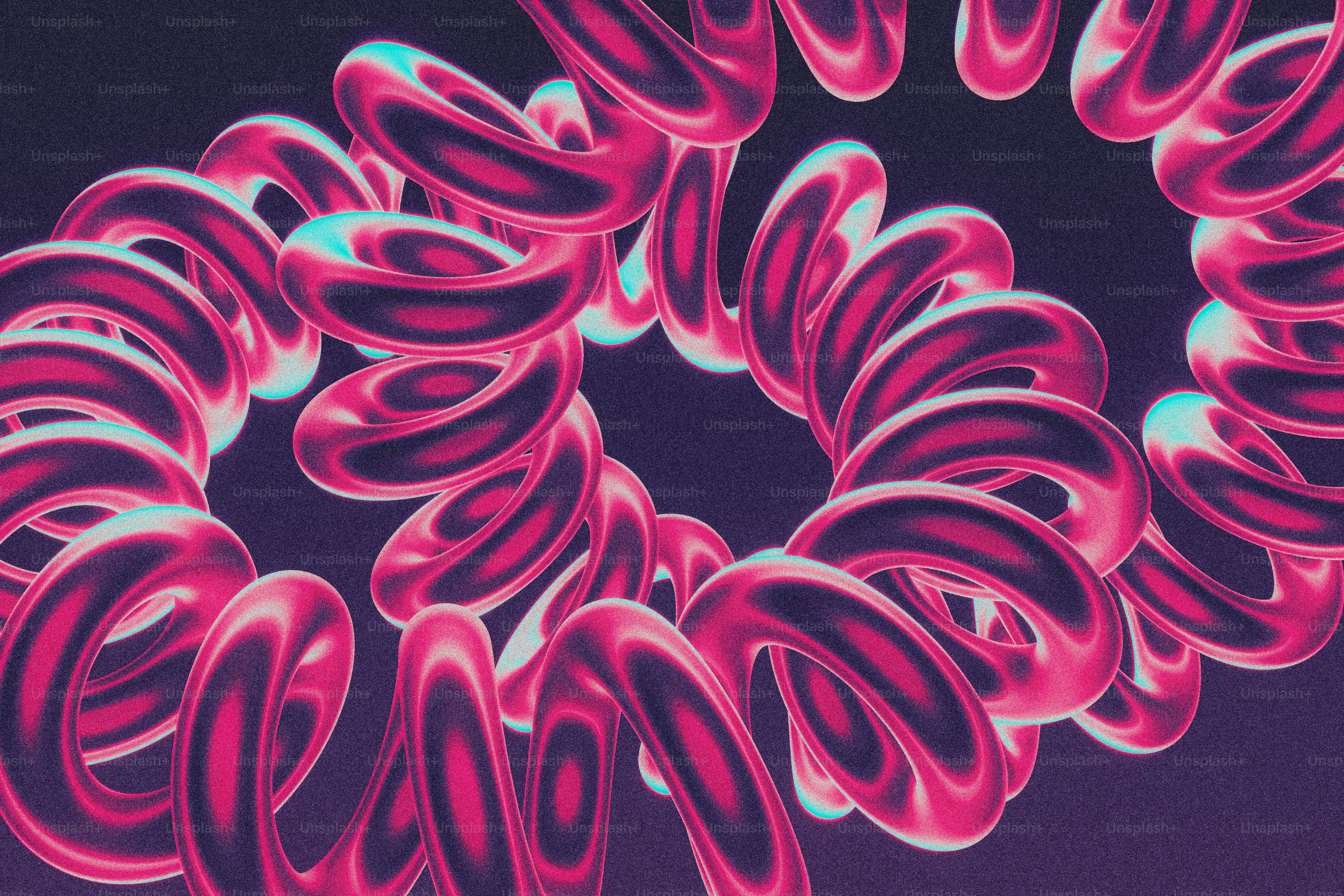 A spiral of glossy, pink, and tubular shapes. photo – Wallpaper Image ...
