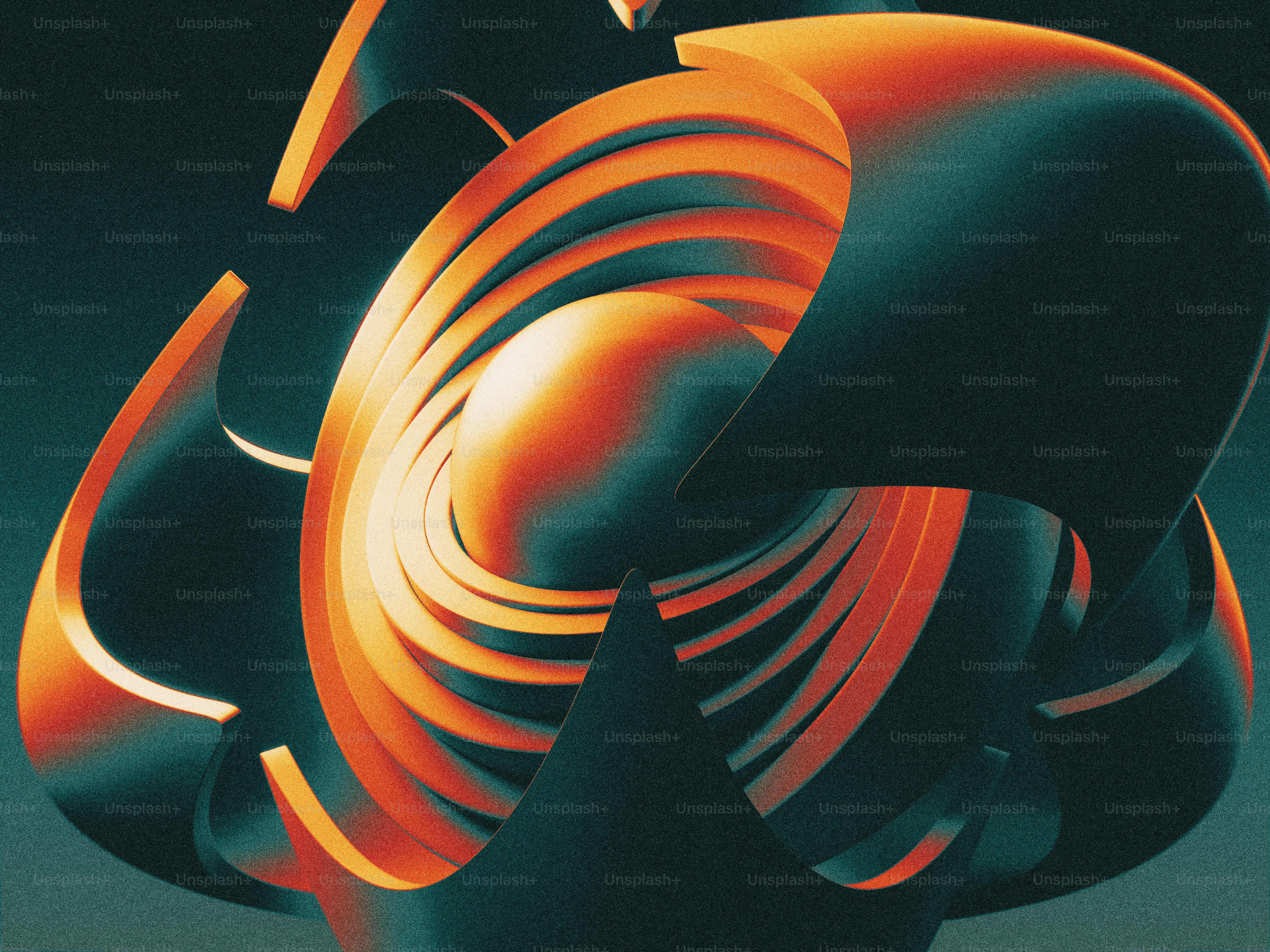 Concentric rings surround a central sphere. photo – Wallpaper Image on ...