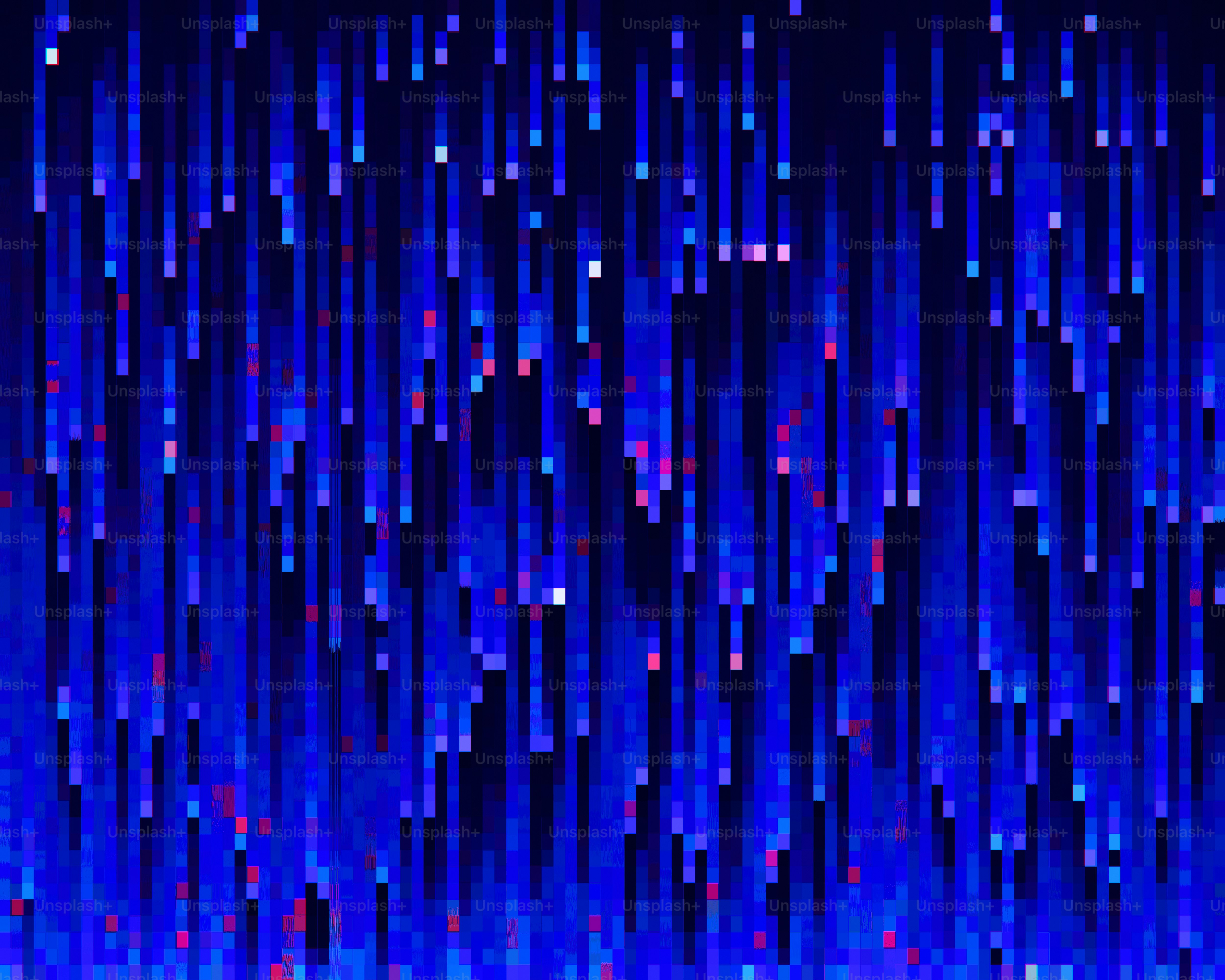 Blue pixelated lines descend on a dark background. photo – Technology ...