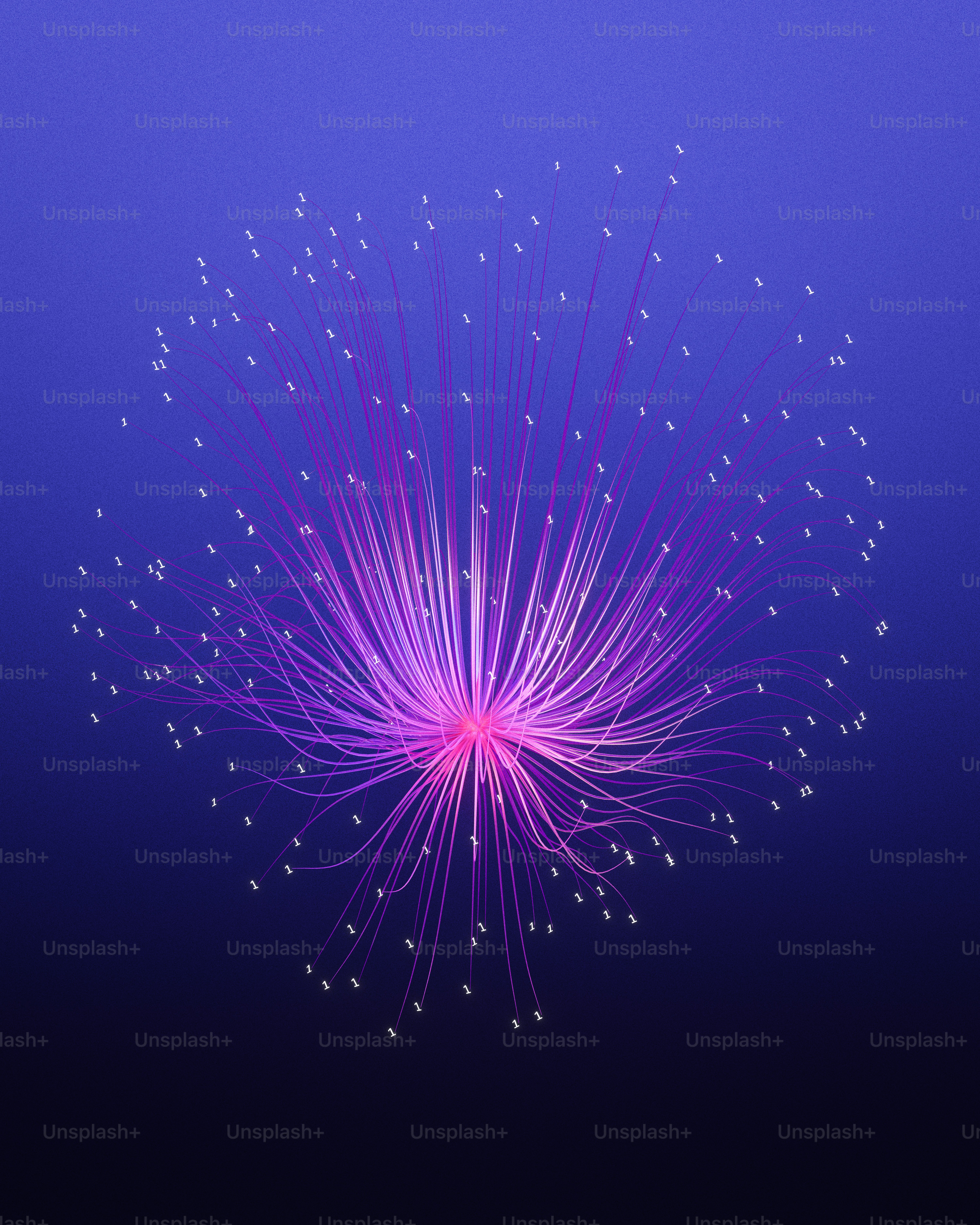 Abstract digital art showing glowing strings. photo – Technology Image ...
