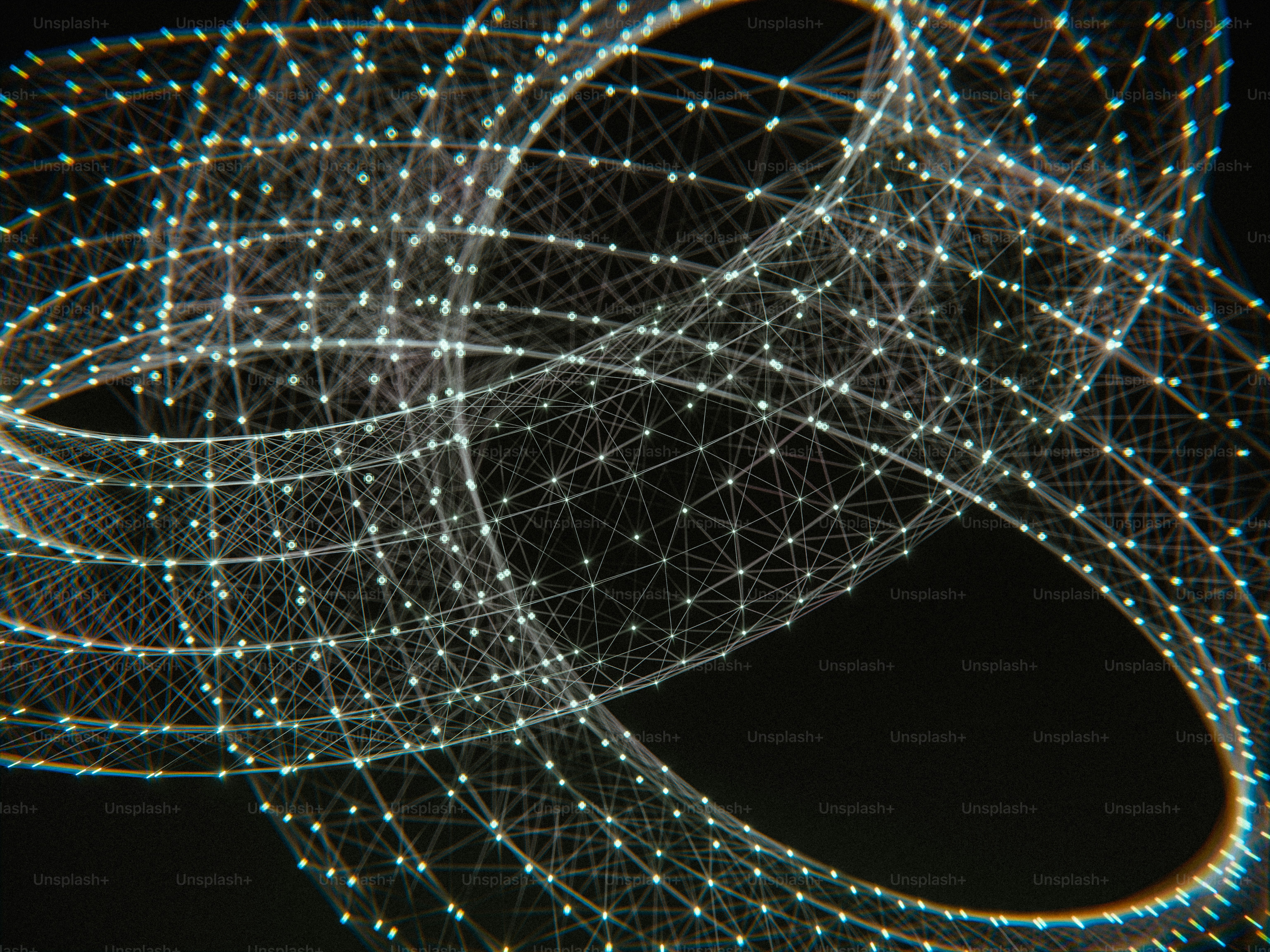 Abstract graphic of connected points forming loops. photo – Wallpaper ...