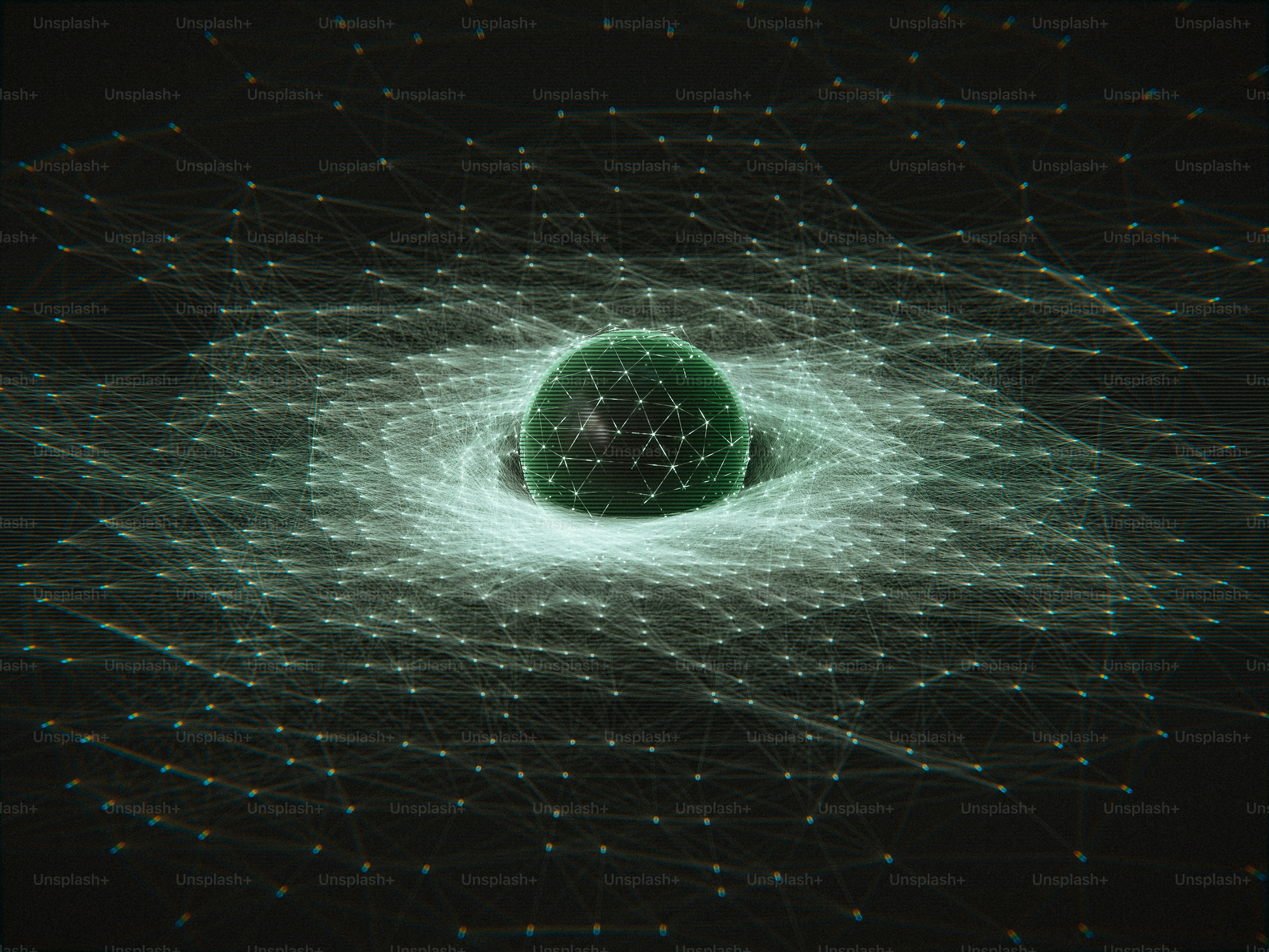 Abstract graphic of connected points forming loops. photo – Wallpaper ...