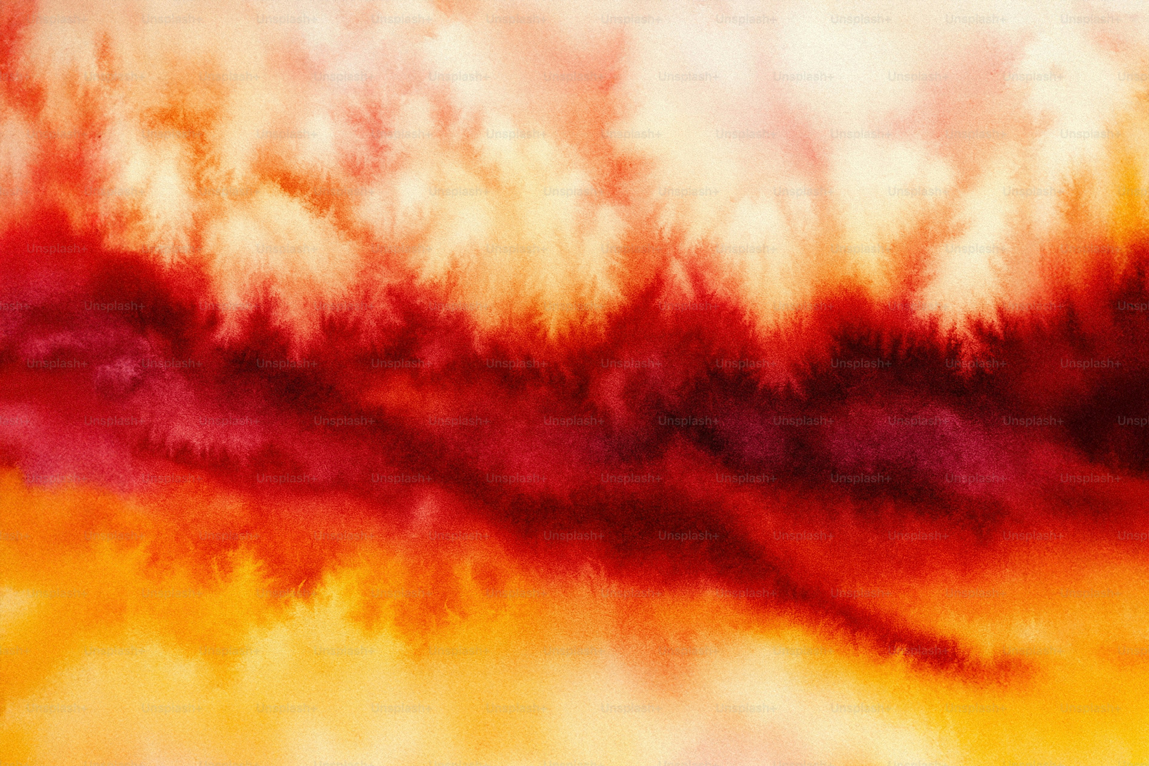 A blurry watercolor painting in fiery colors. photo – Wallpaper Image ...