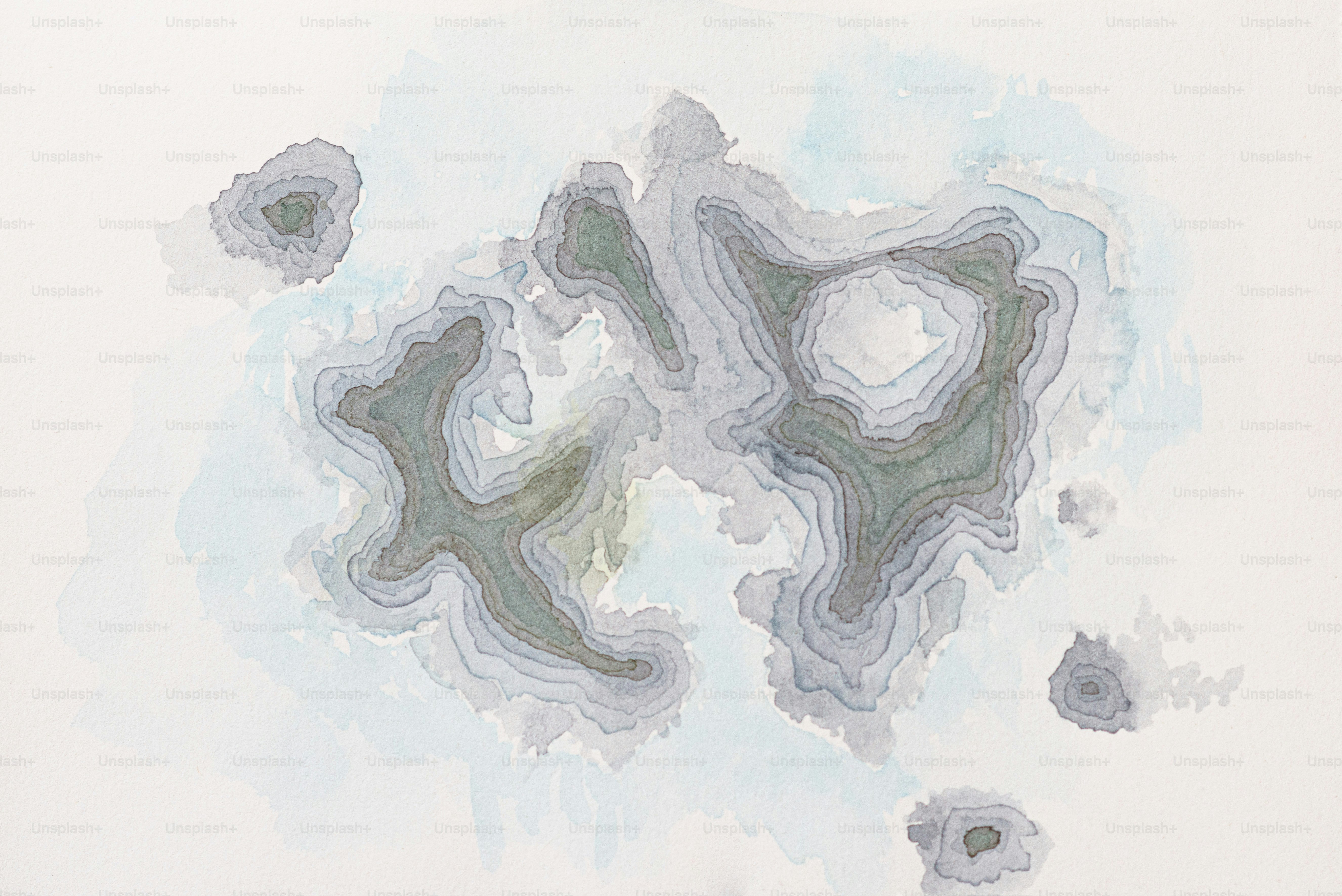 Watercolor painting depicts topographic features. photo – Wallpaper ...