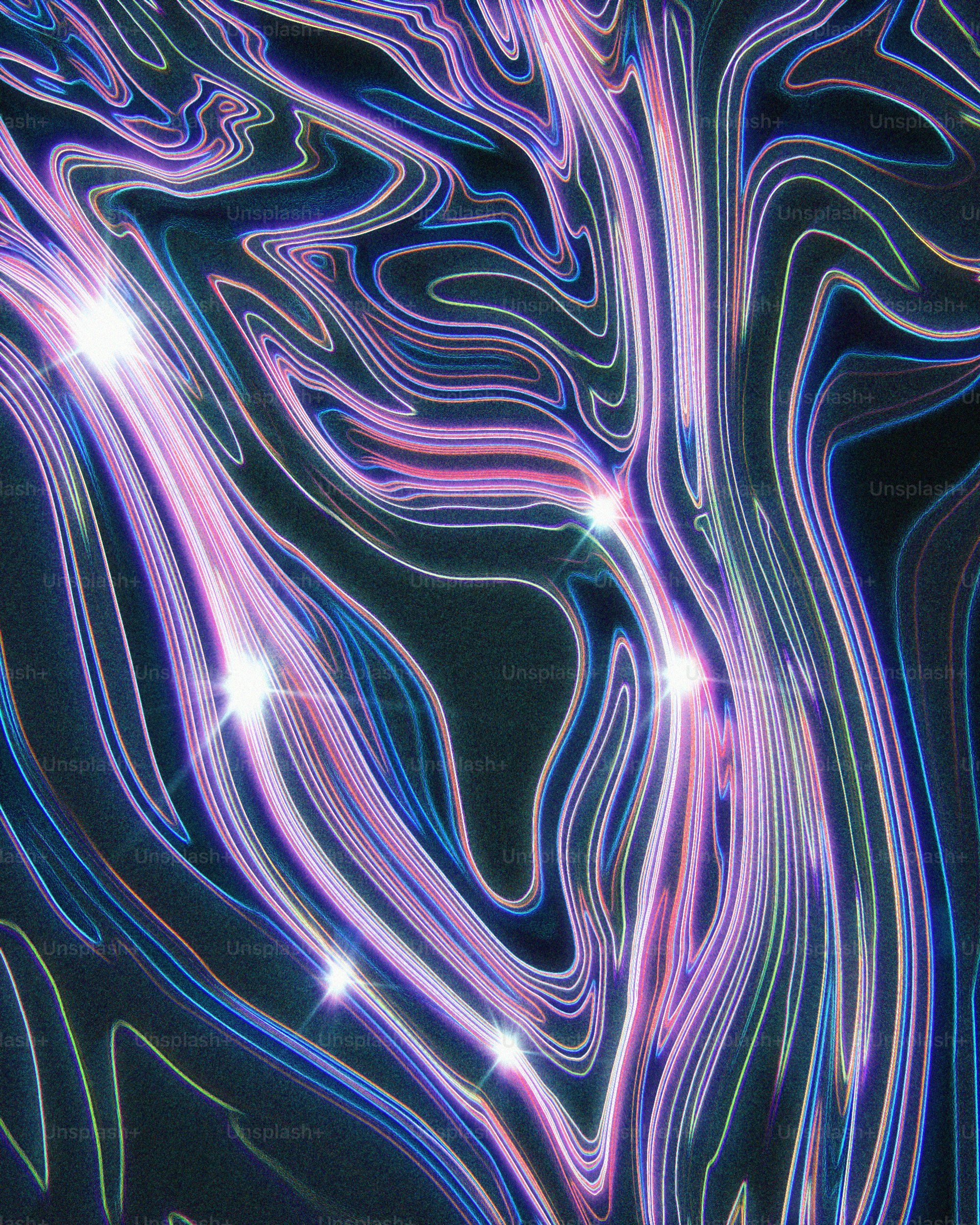 Líneas abstractas y fluidas con reflejos brillantes. foto – Imagen de ...