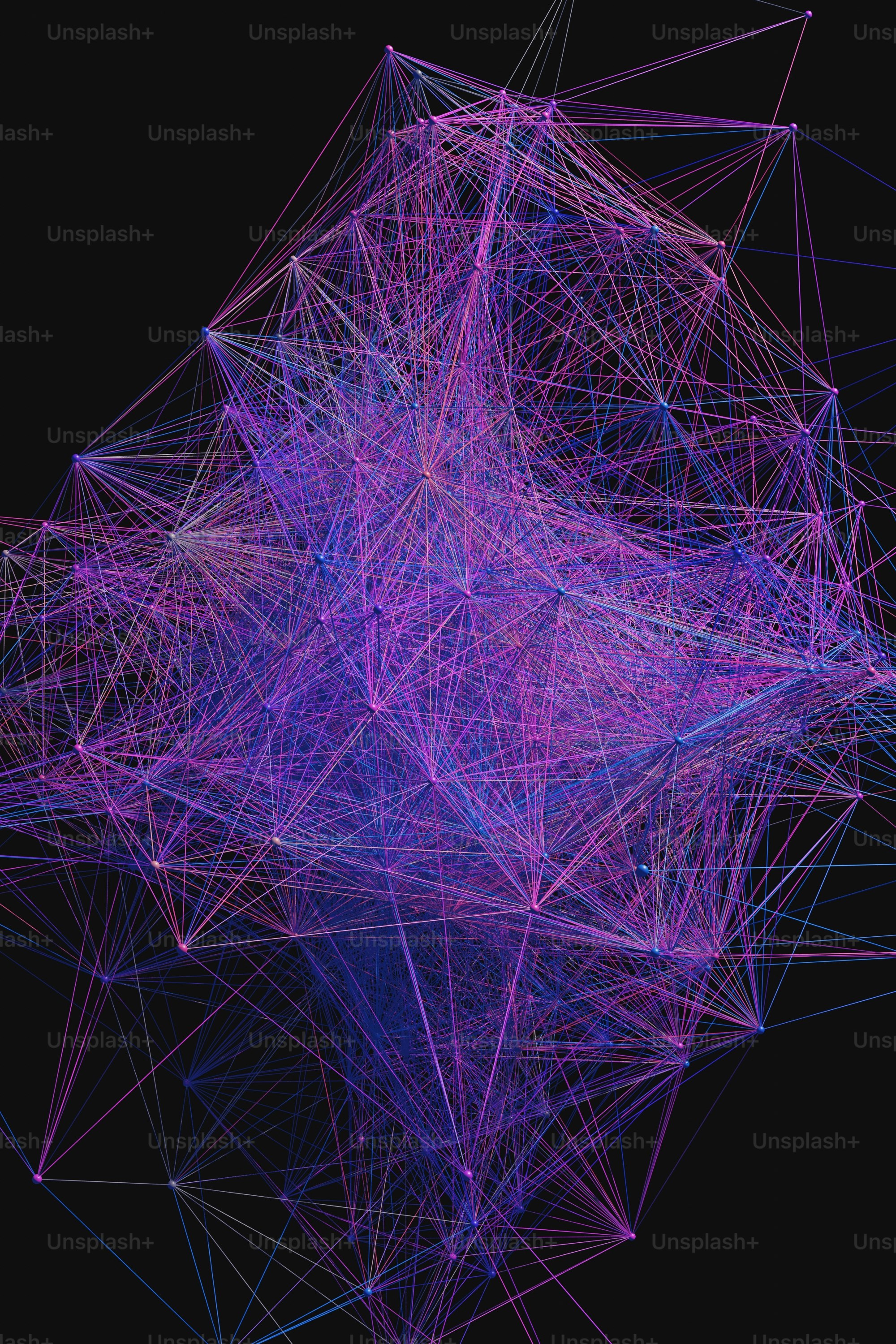Abstract illustration of interconnected nodes and lines. photo ...