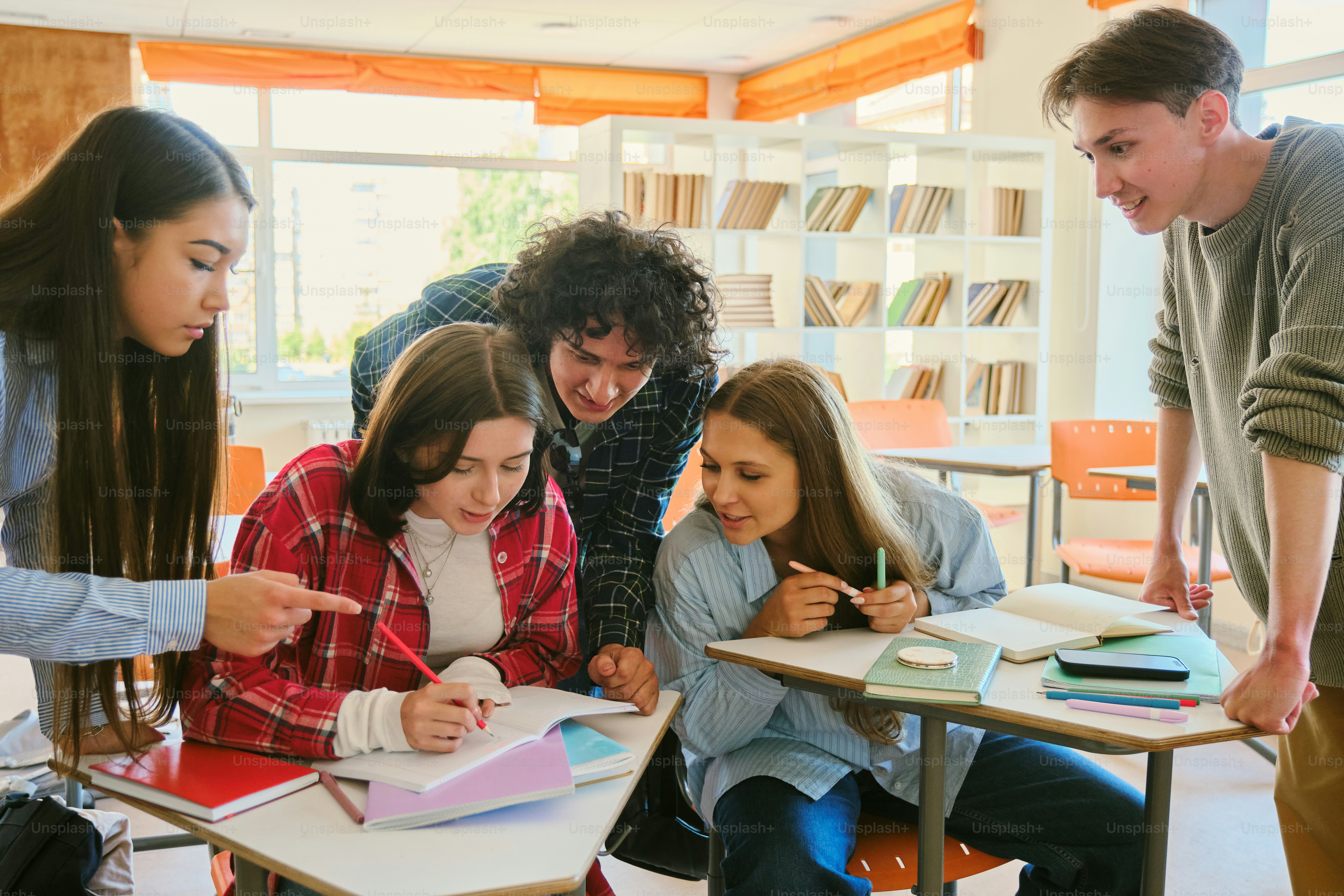 Students are studying together in a classroom. photo – Education Image ...