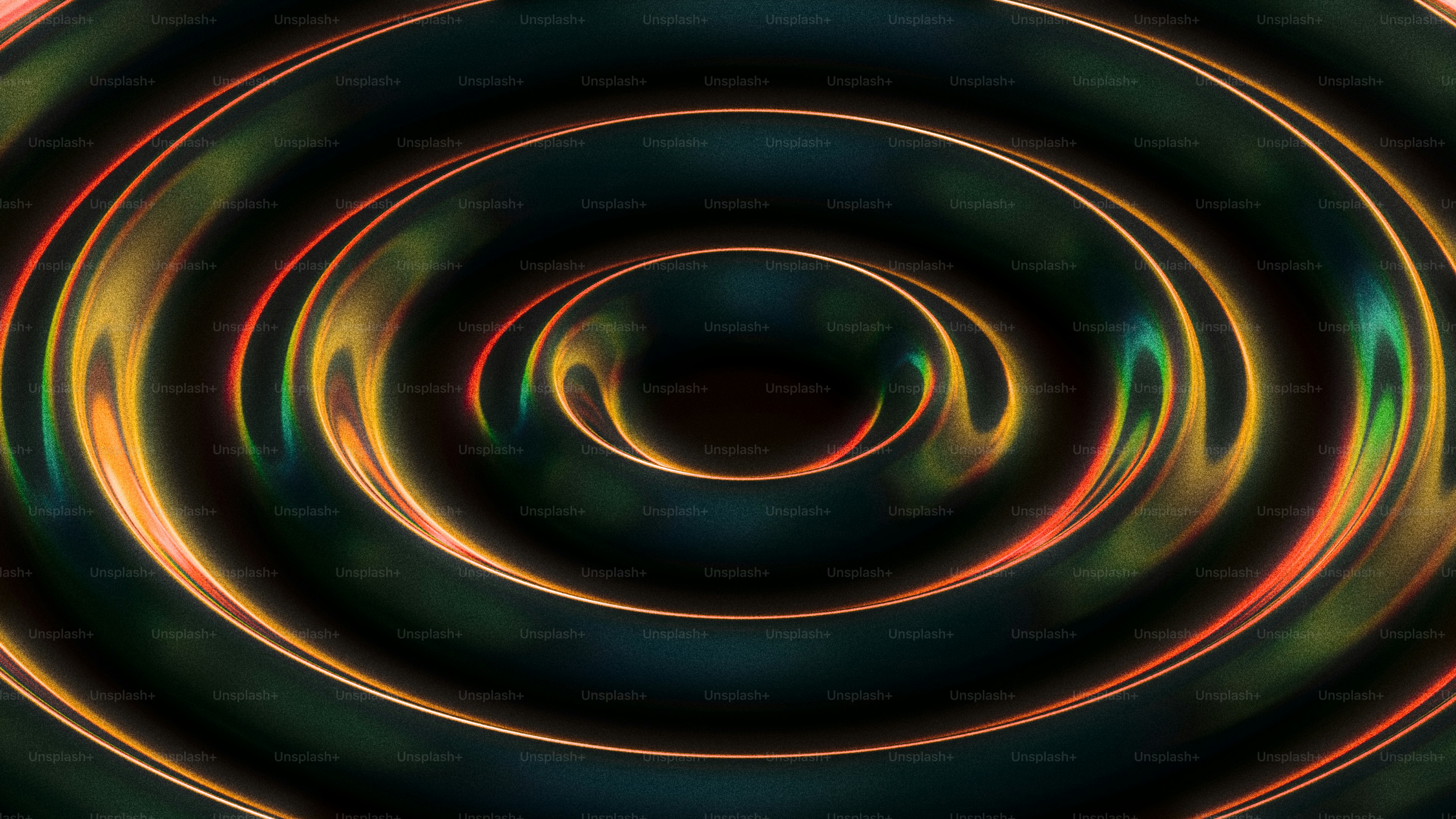 Abstract rings and floating orbs on dark background. photo – Wallpaper ...