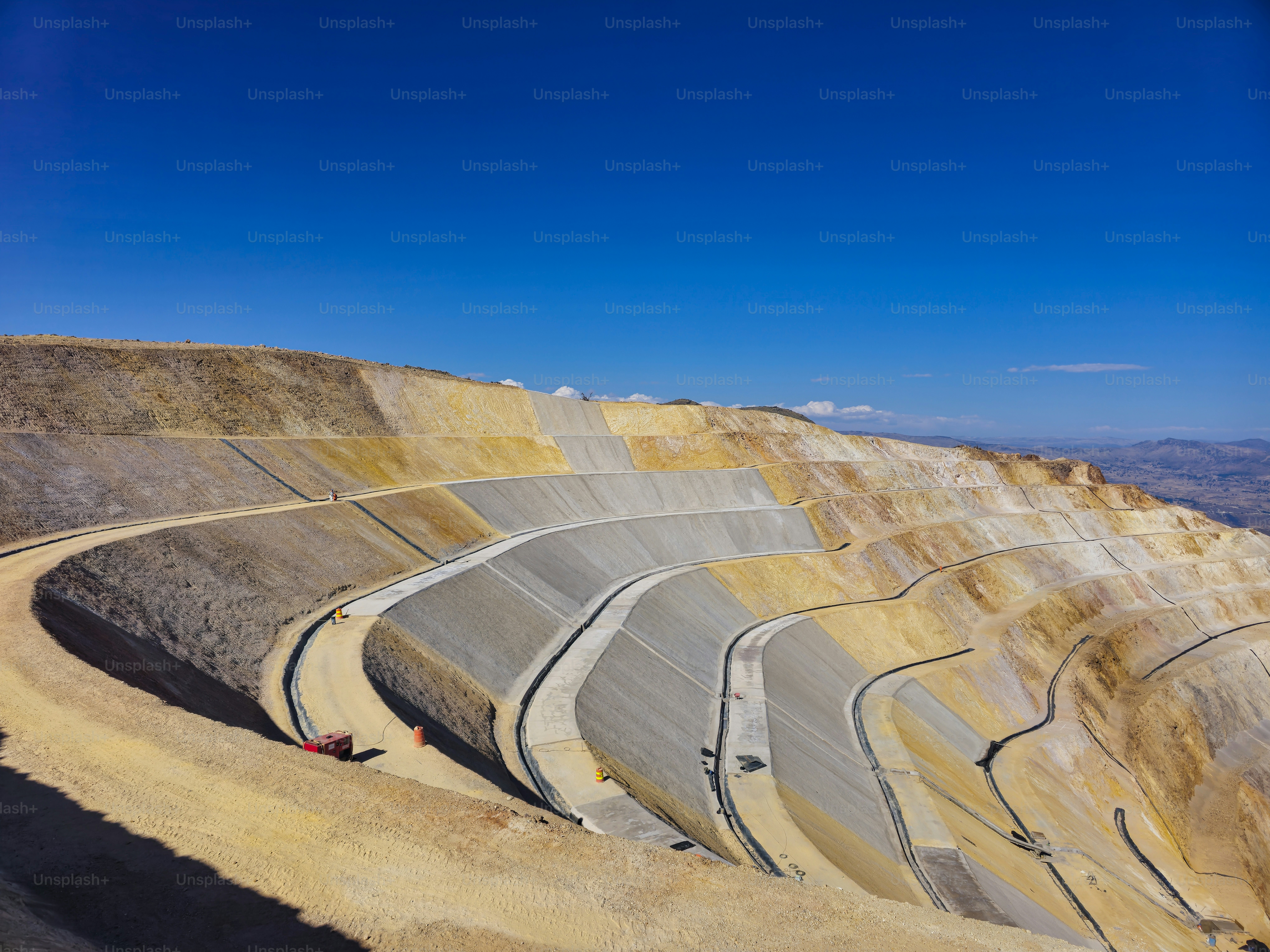 Mine slope stabilization process with geosynthetics and shotcrete ...