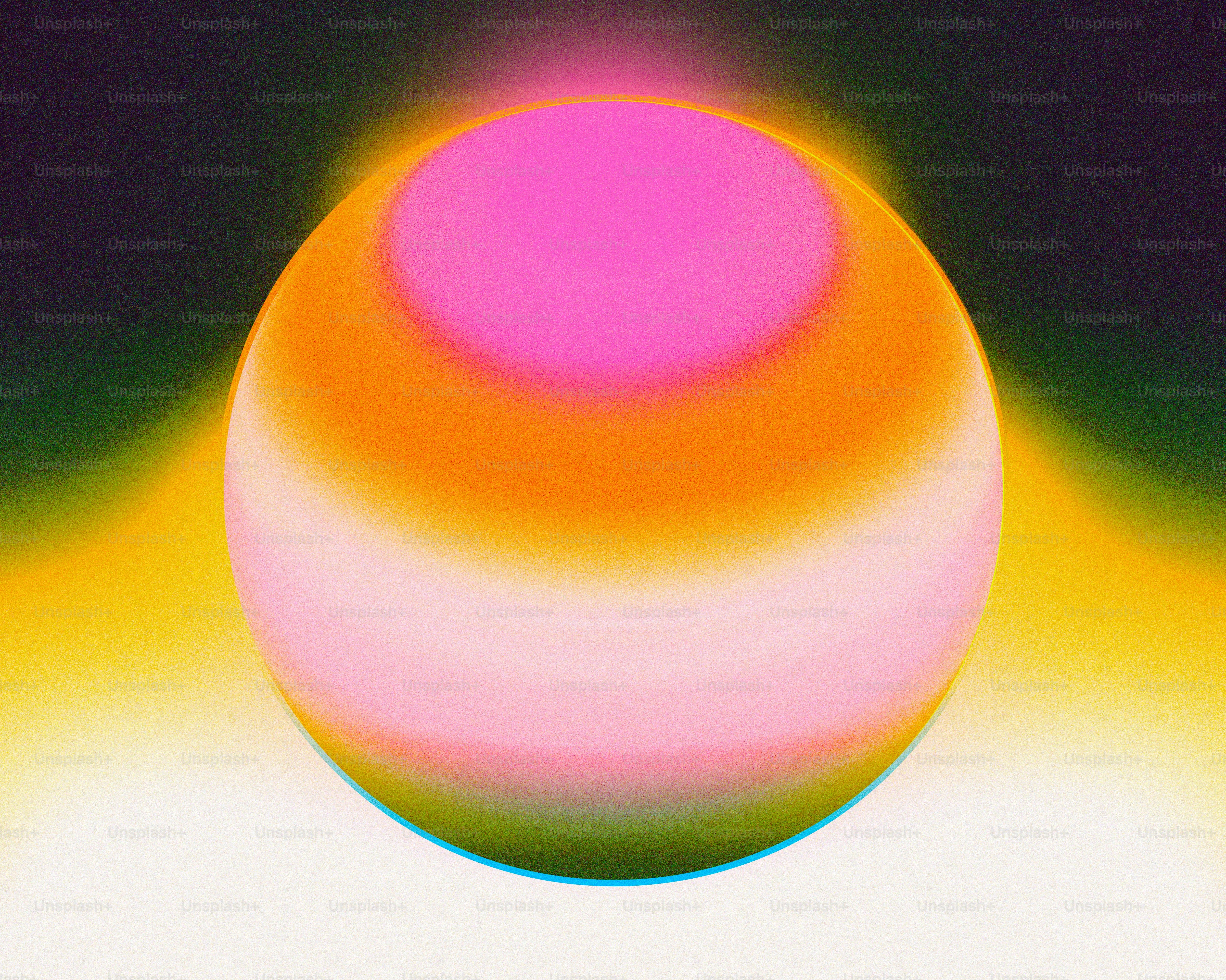 Abstract sphere with colorful, bright gradients. photo – Retro Image on ...