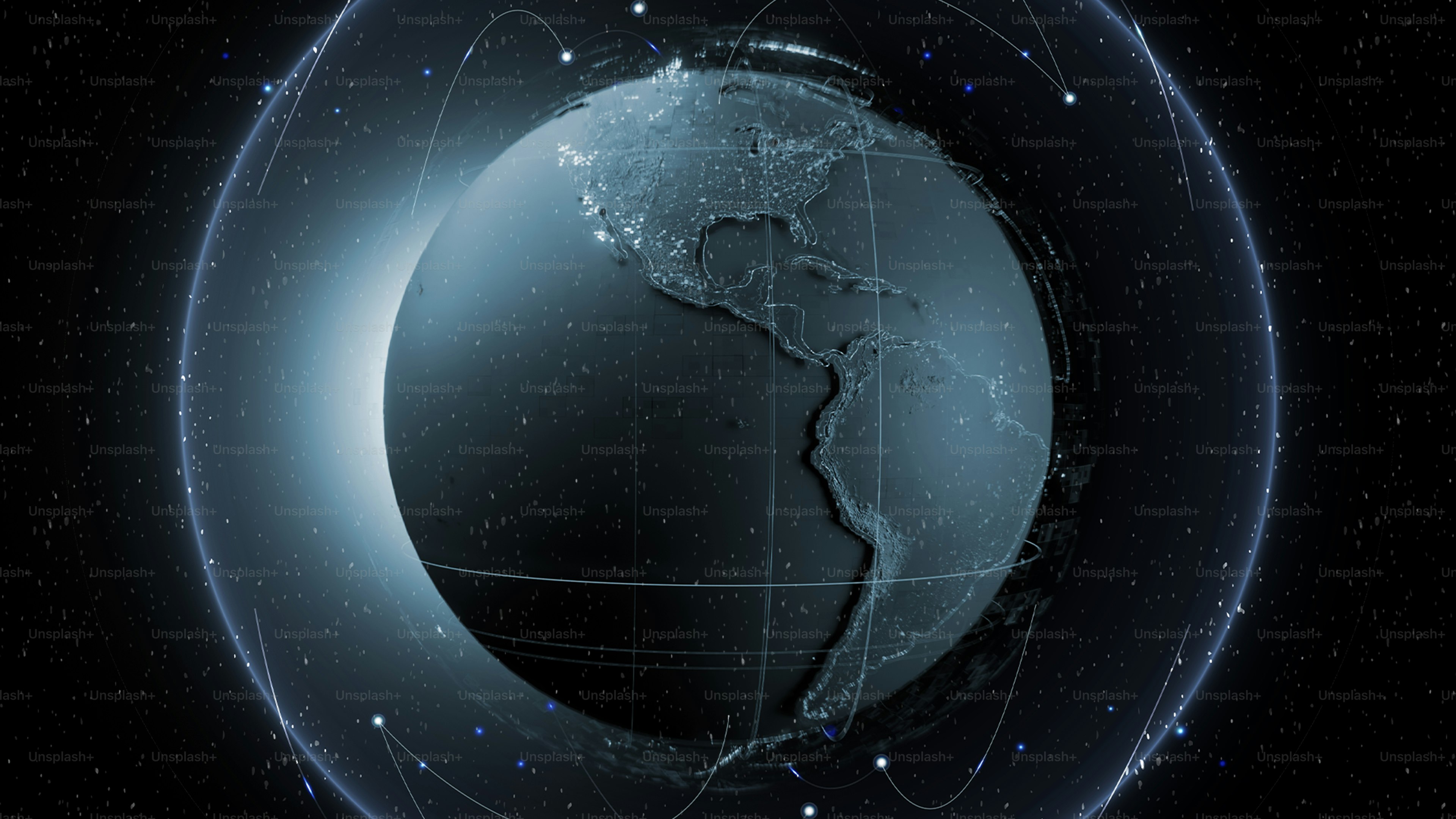 Earth enclosed in a protective glowing sphere photo – Iot Image on Unsplash