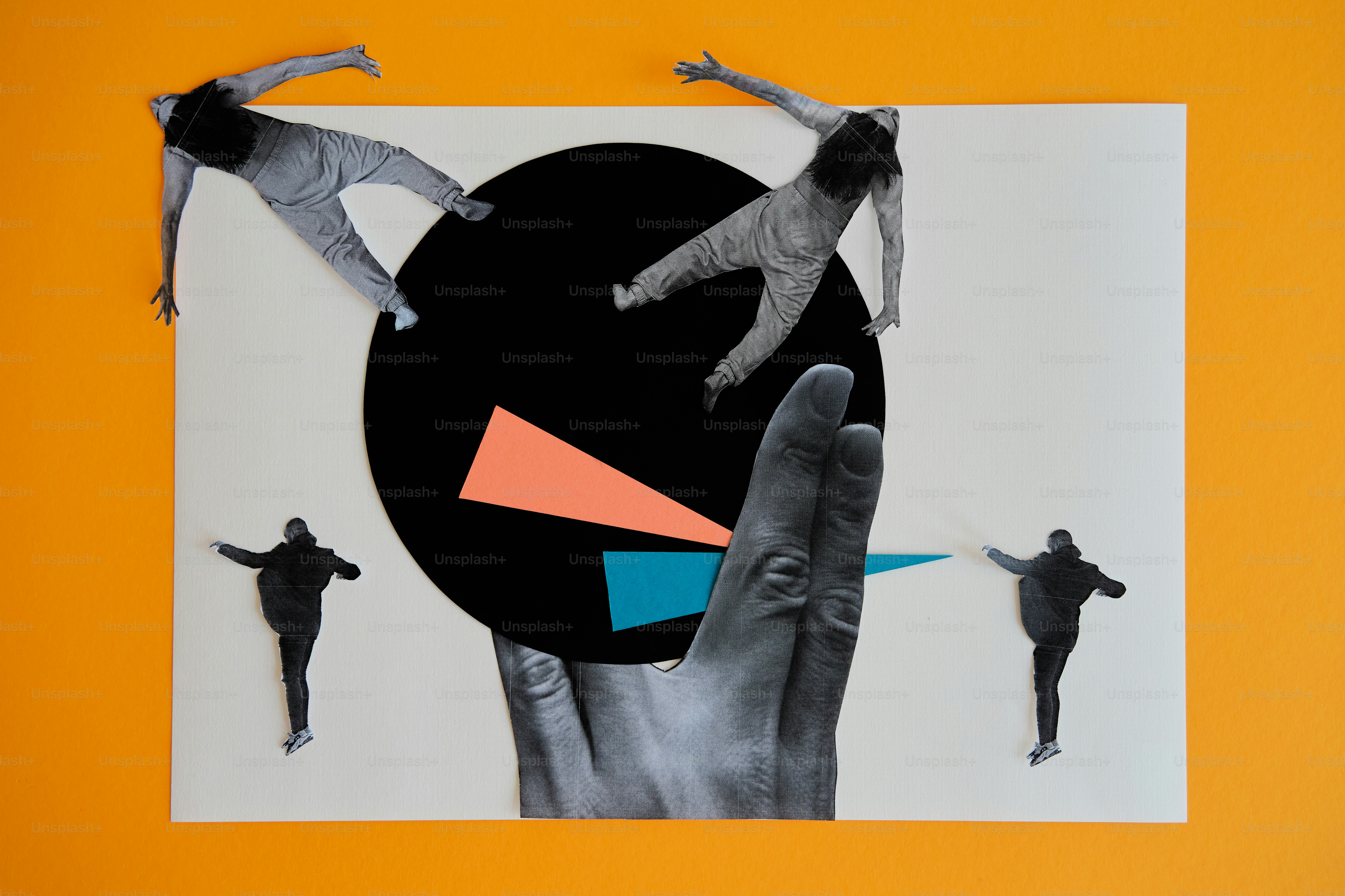 Collage of abstract figures and geometric shapes photo – Art Image on ...