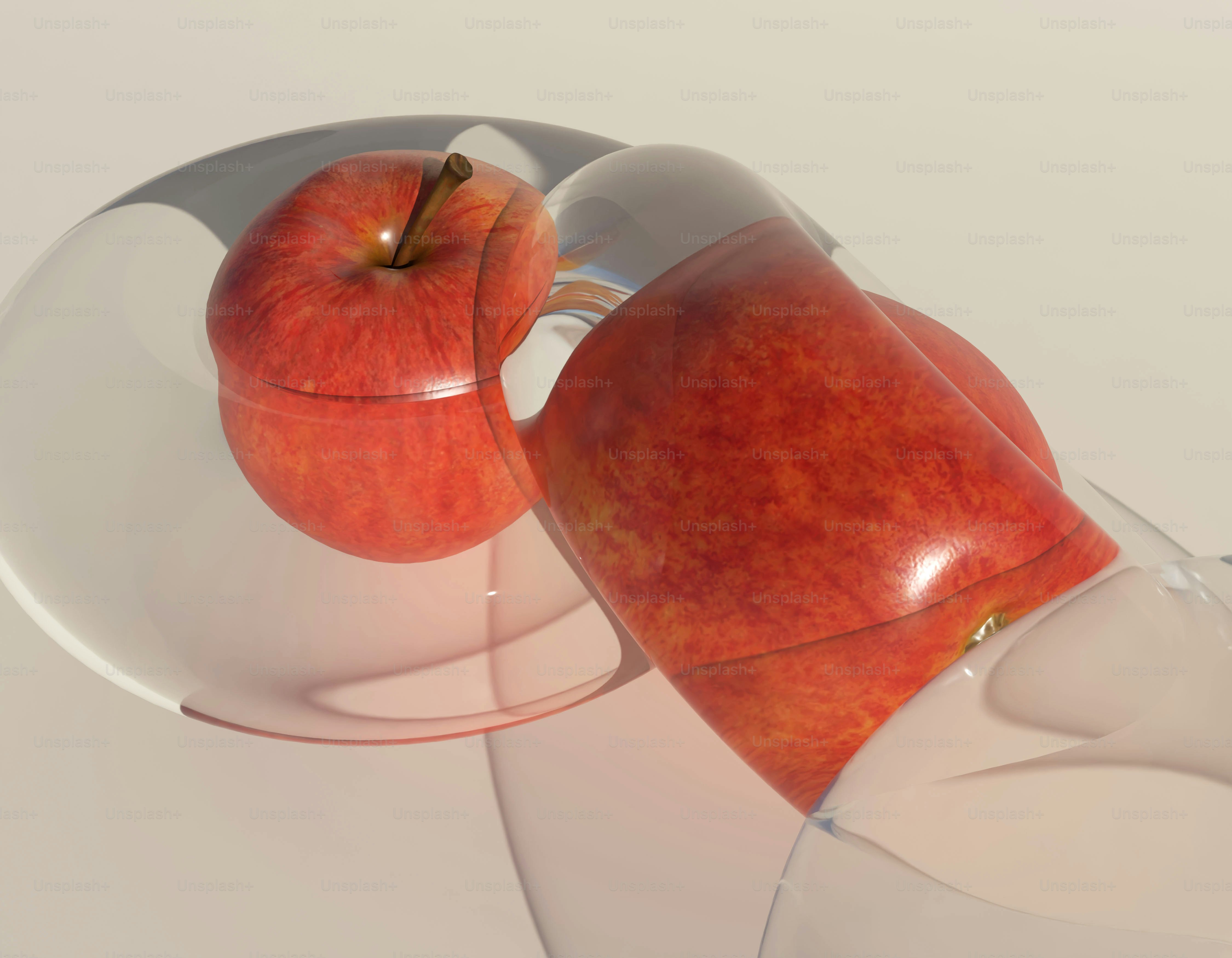 Red apples inside clear glass tubes photo – Abstract Image on Unsplash