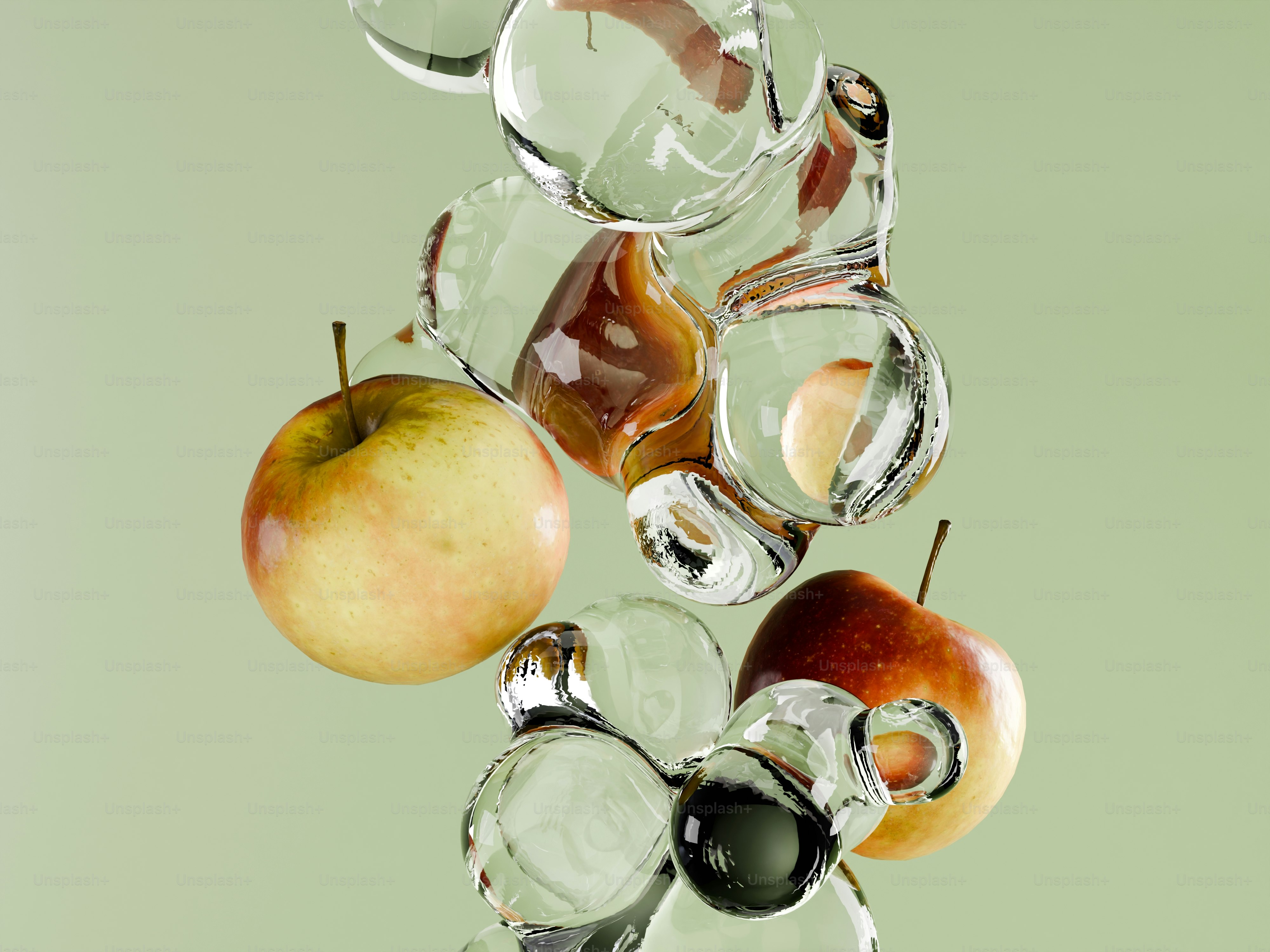 Apples and clear liquid bubbles falling photo – Fruit Image on Unsplash