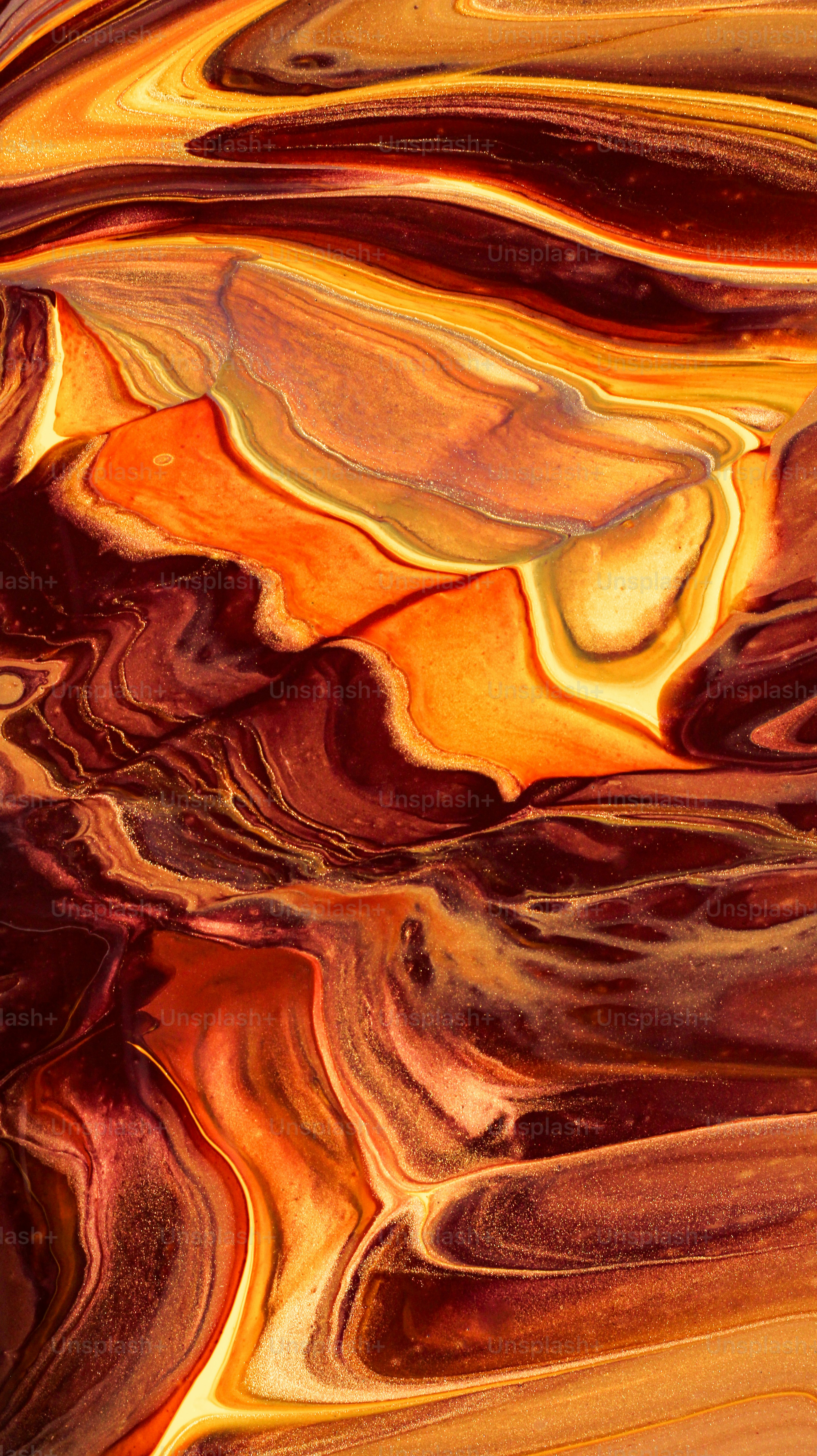 Four blocks of colored sand: orange, brown, green, and yellow. photo ...