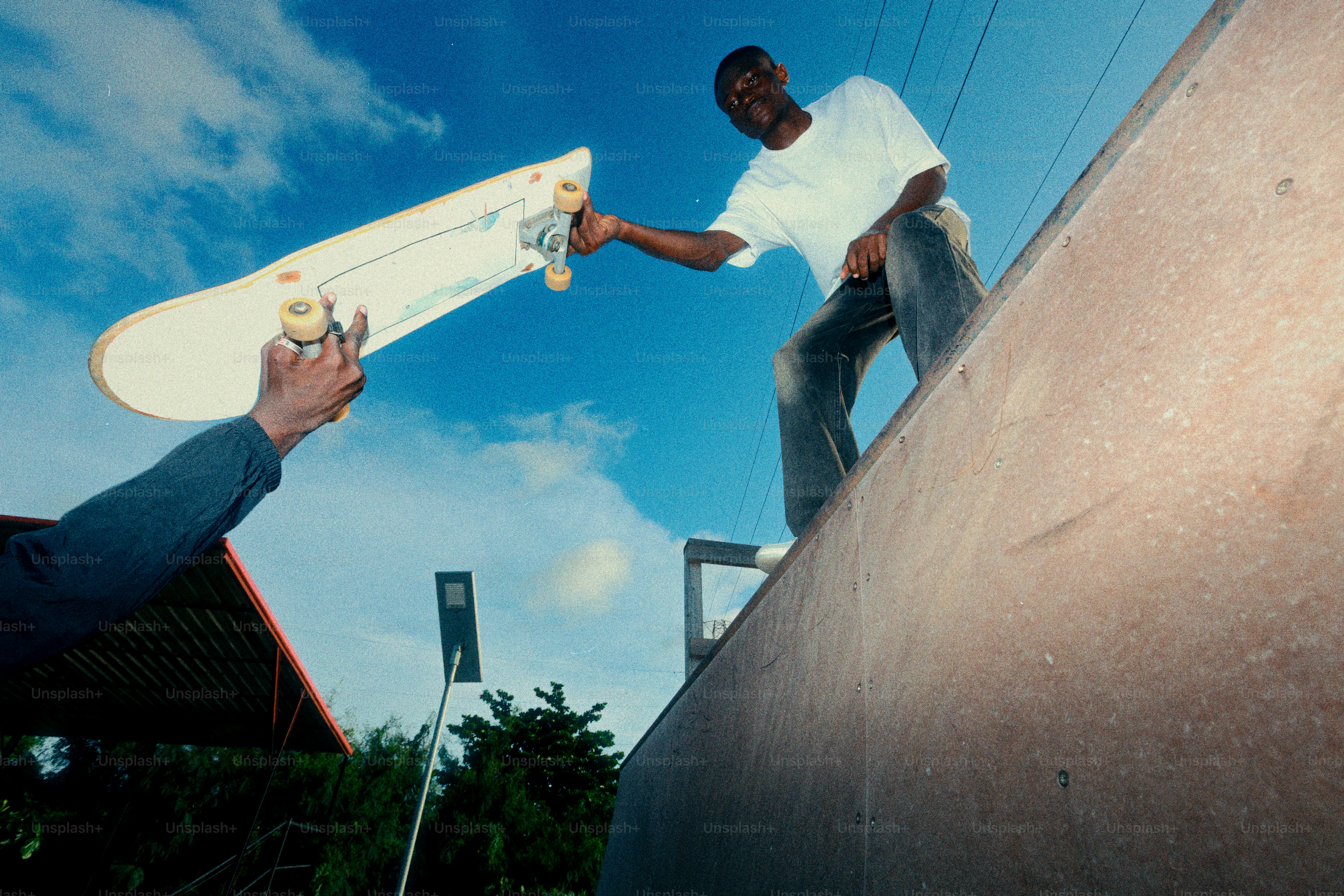 A person skateboarding at a skatepark. photo – Skateboarding Image on ...