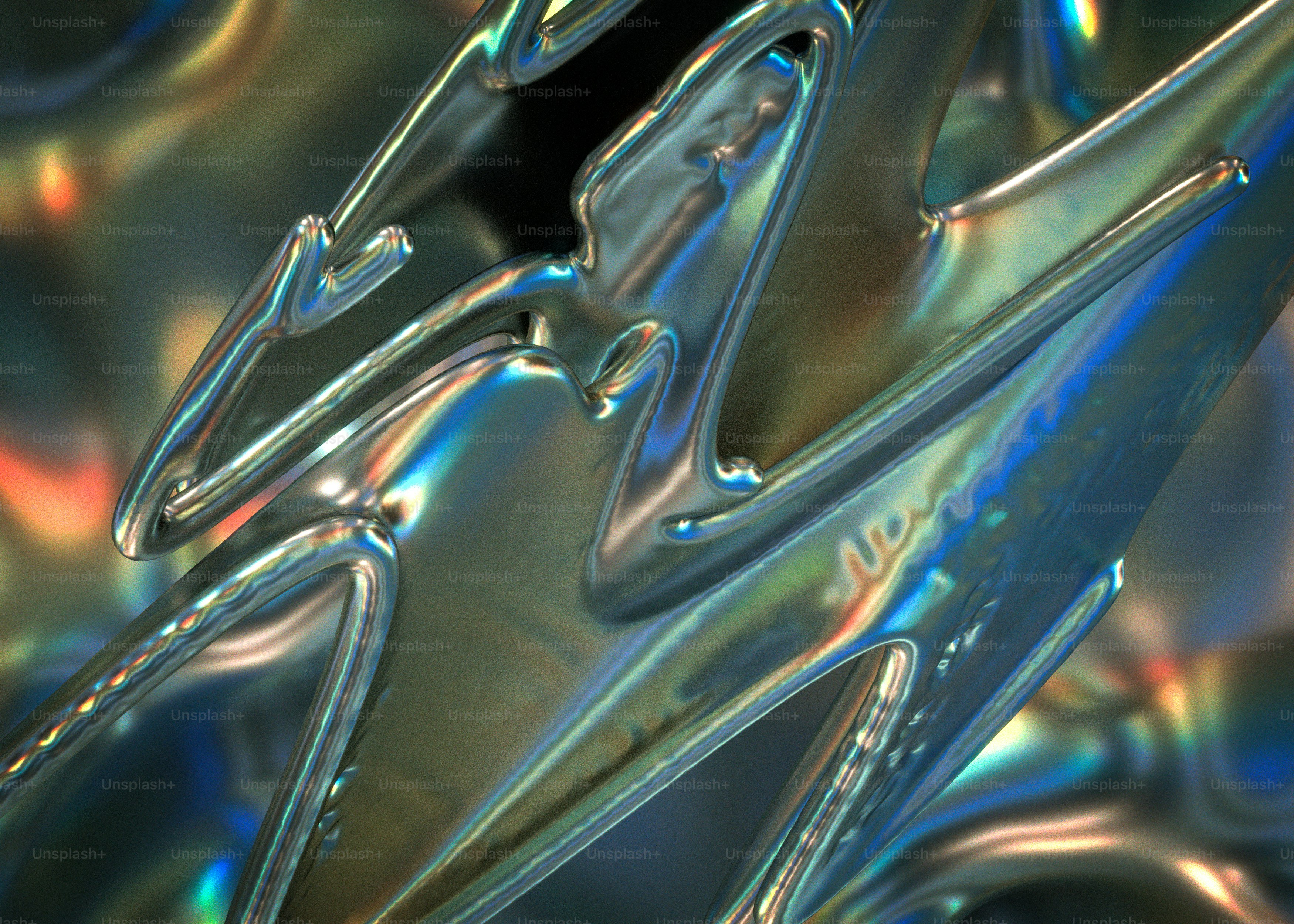 Abstract metallic surface with iridescent colors photo – Wallpaper ...
