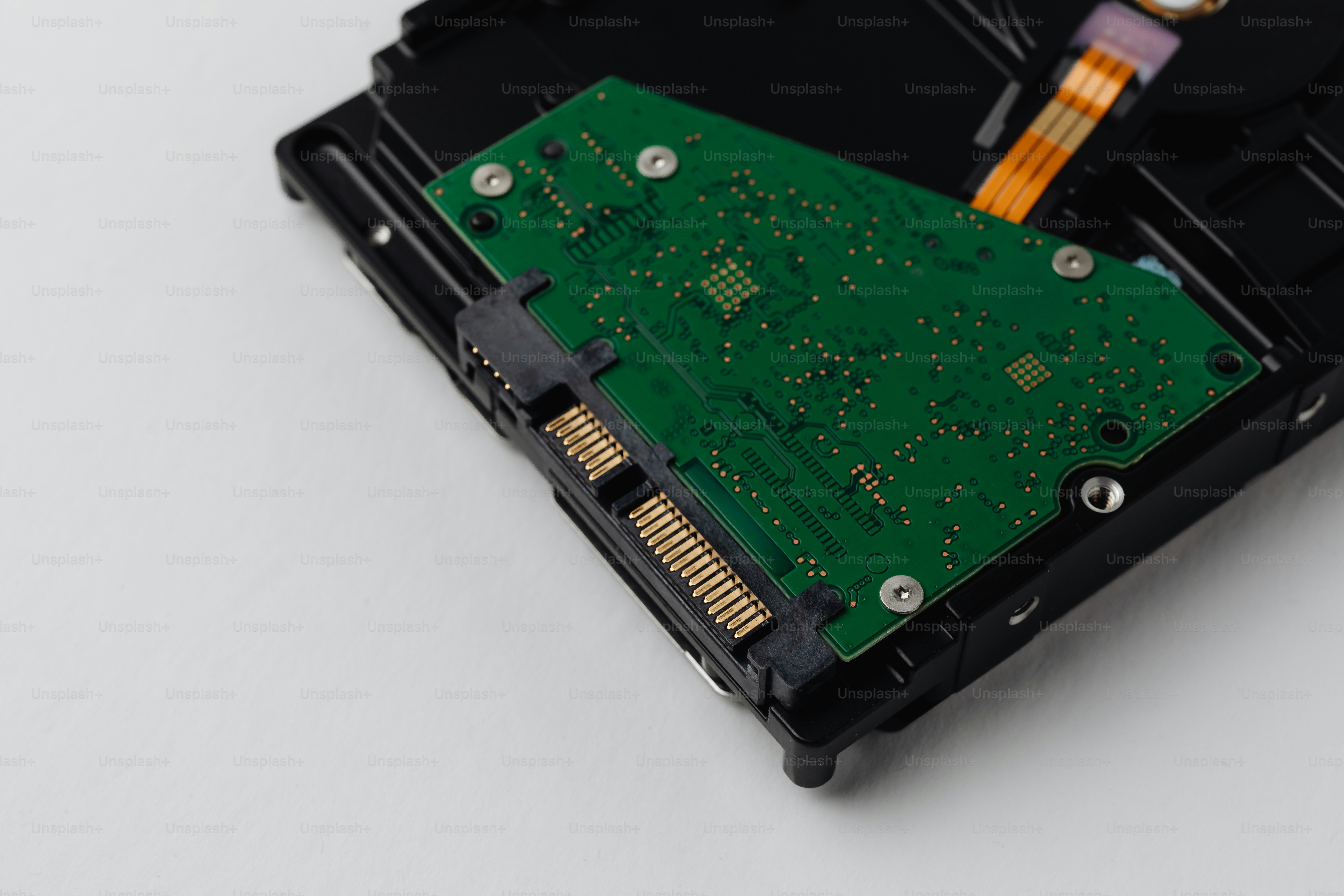 Internal components of a computer hard drive photo – Technology Image ...