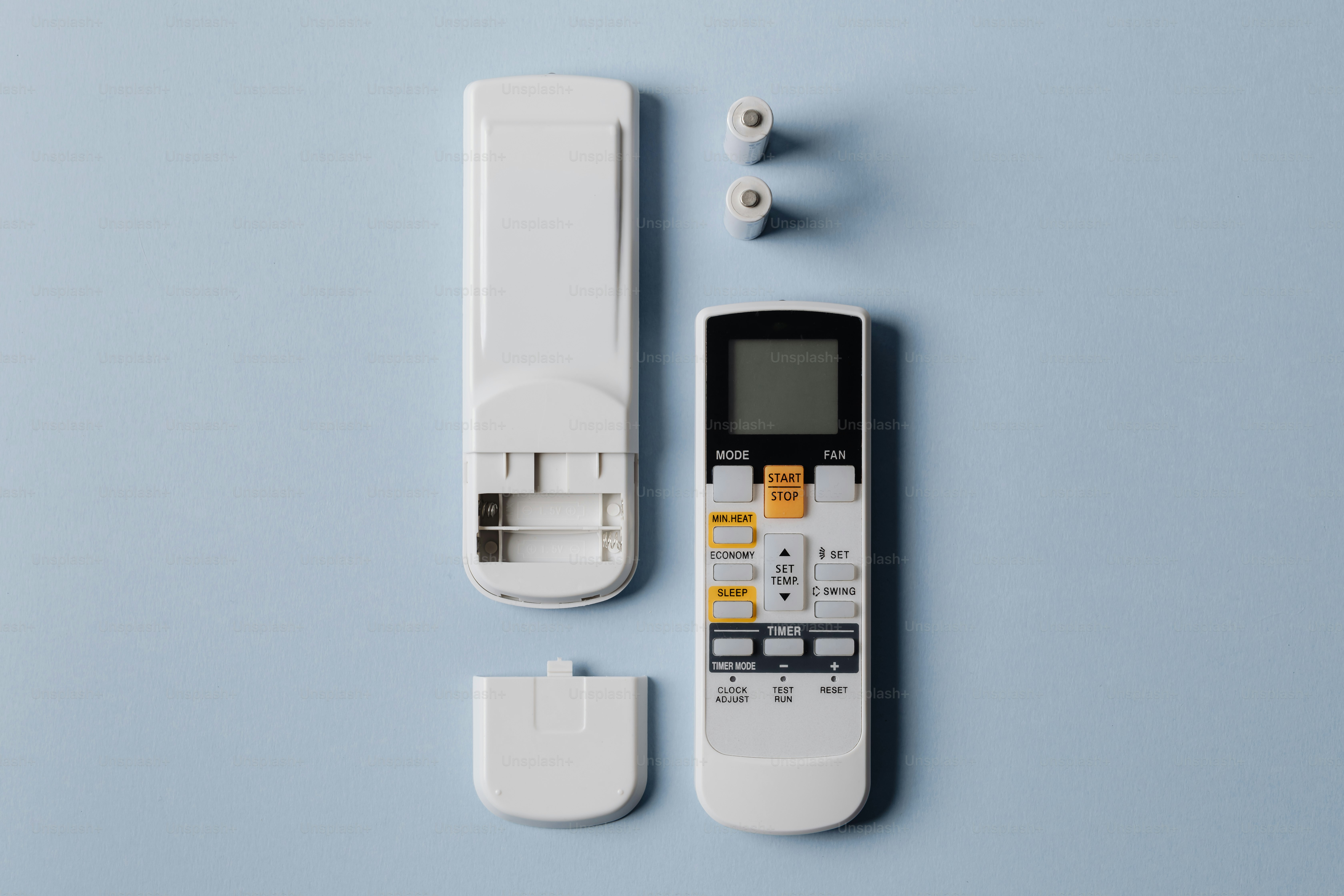 Various electronic cables with different connectors on white background ...