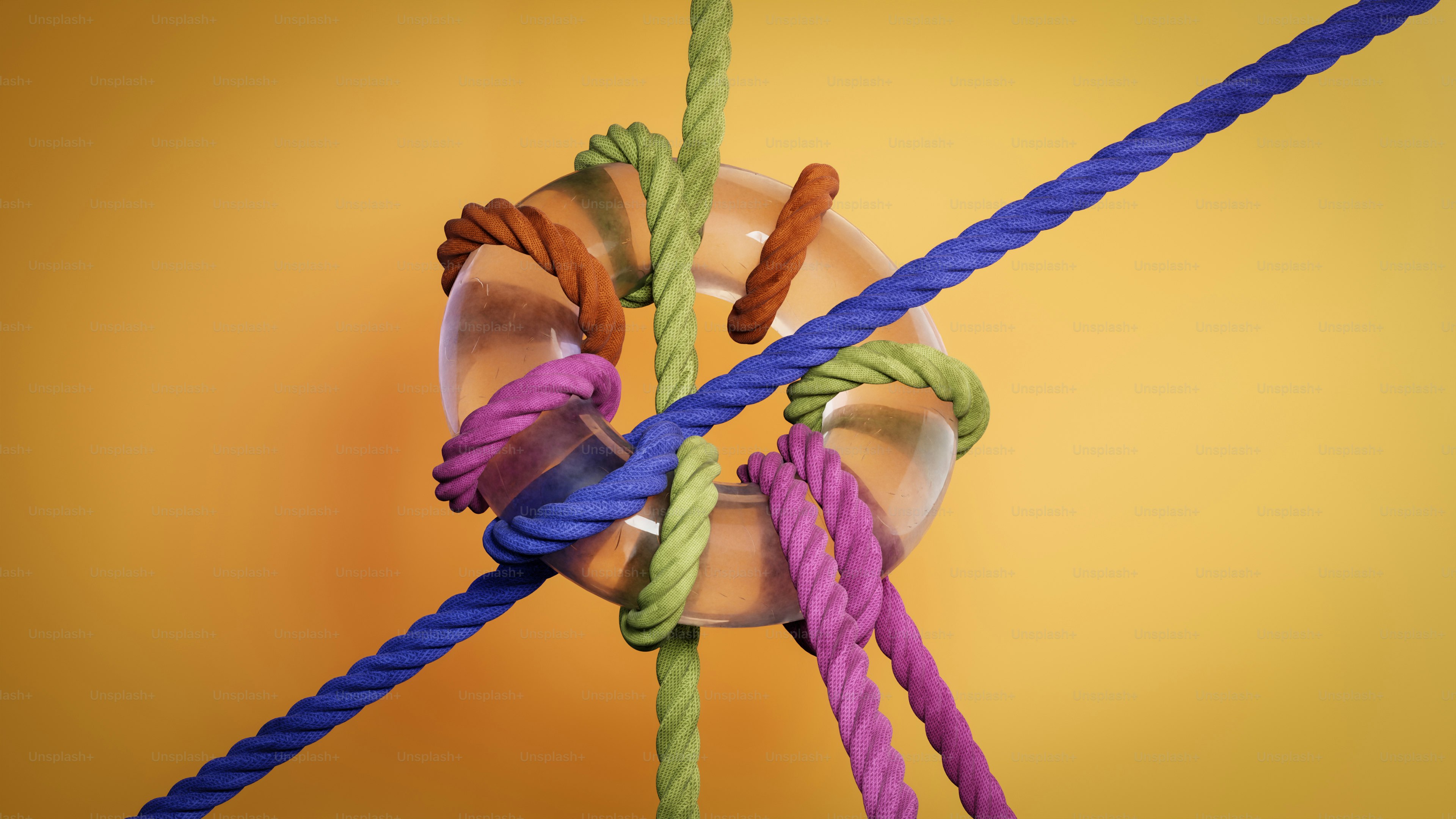 Colorful ropes tied around a clear ring photo – Outdoor Image on Unsplash