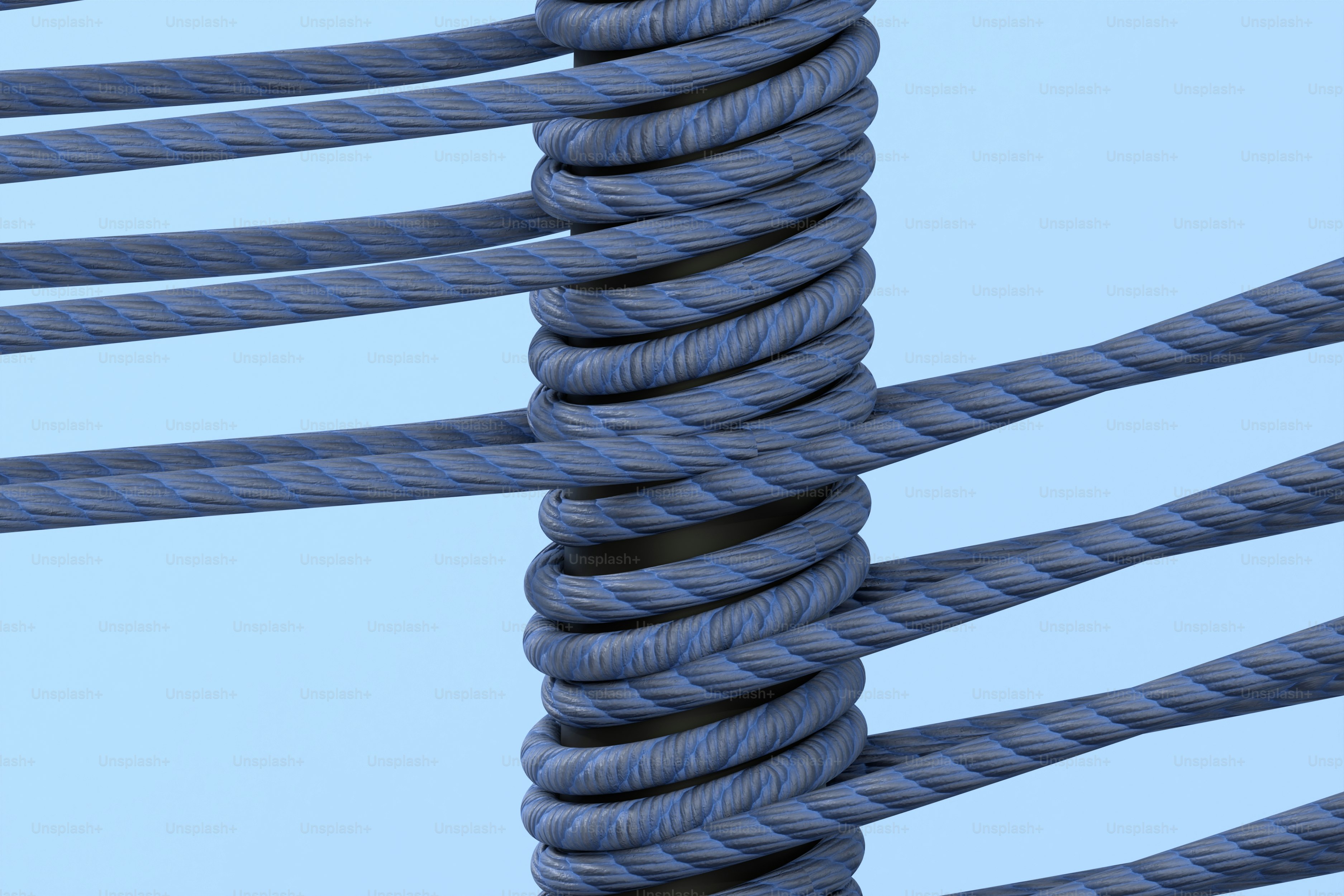 Close-up of a thick, tan rope tied in a knot photo – Design Image on ...