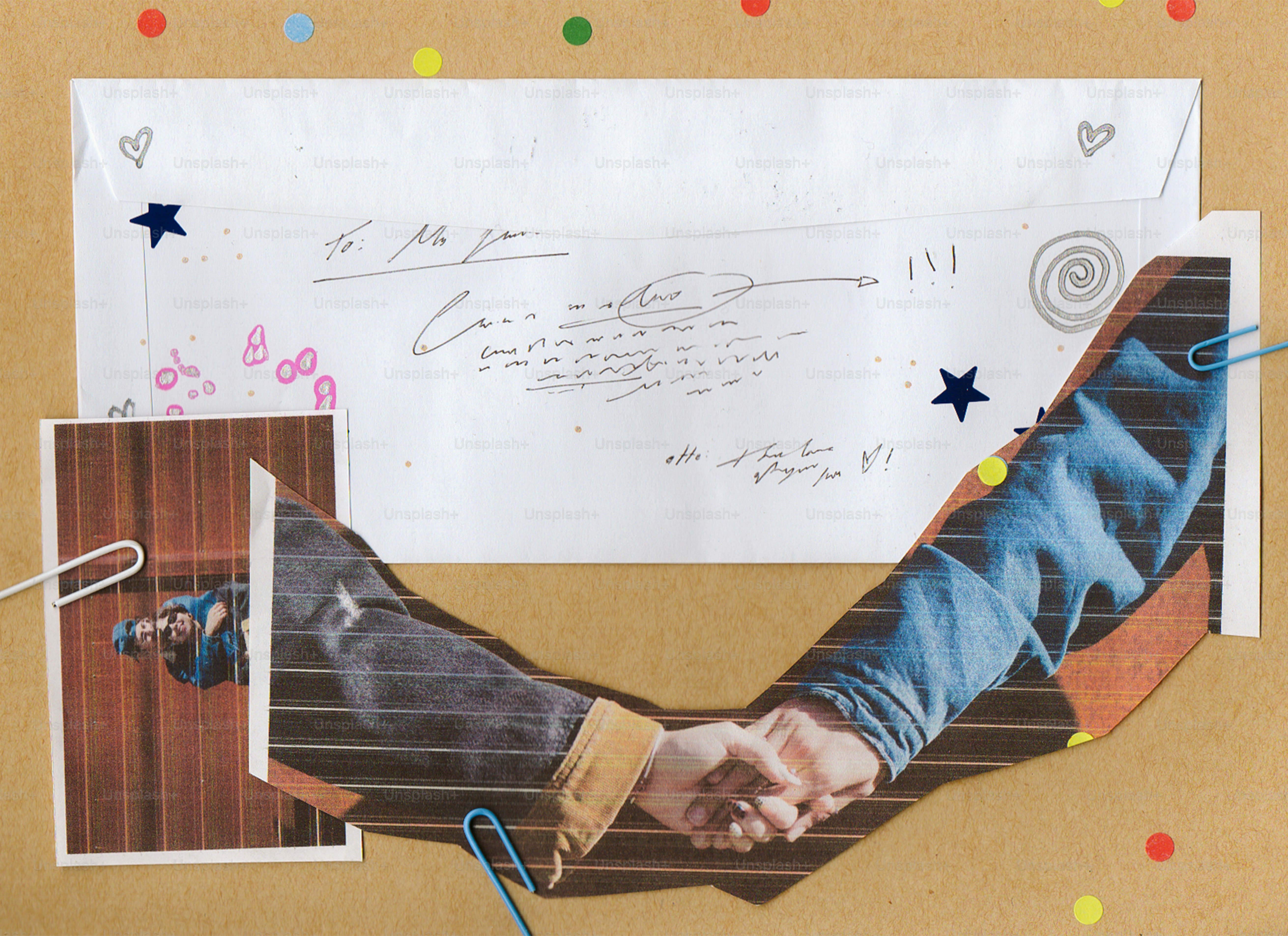 Two people shaking hands over a collage photo – Love Image on Unsplash