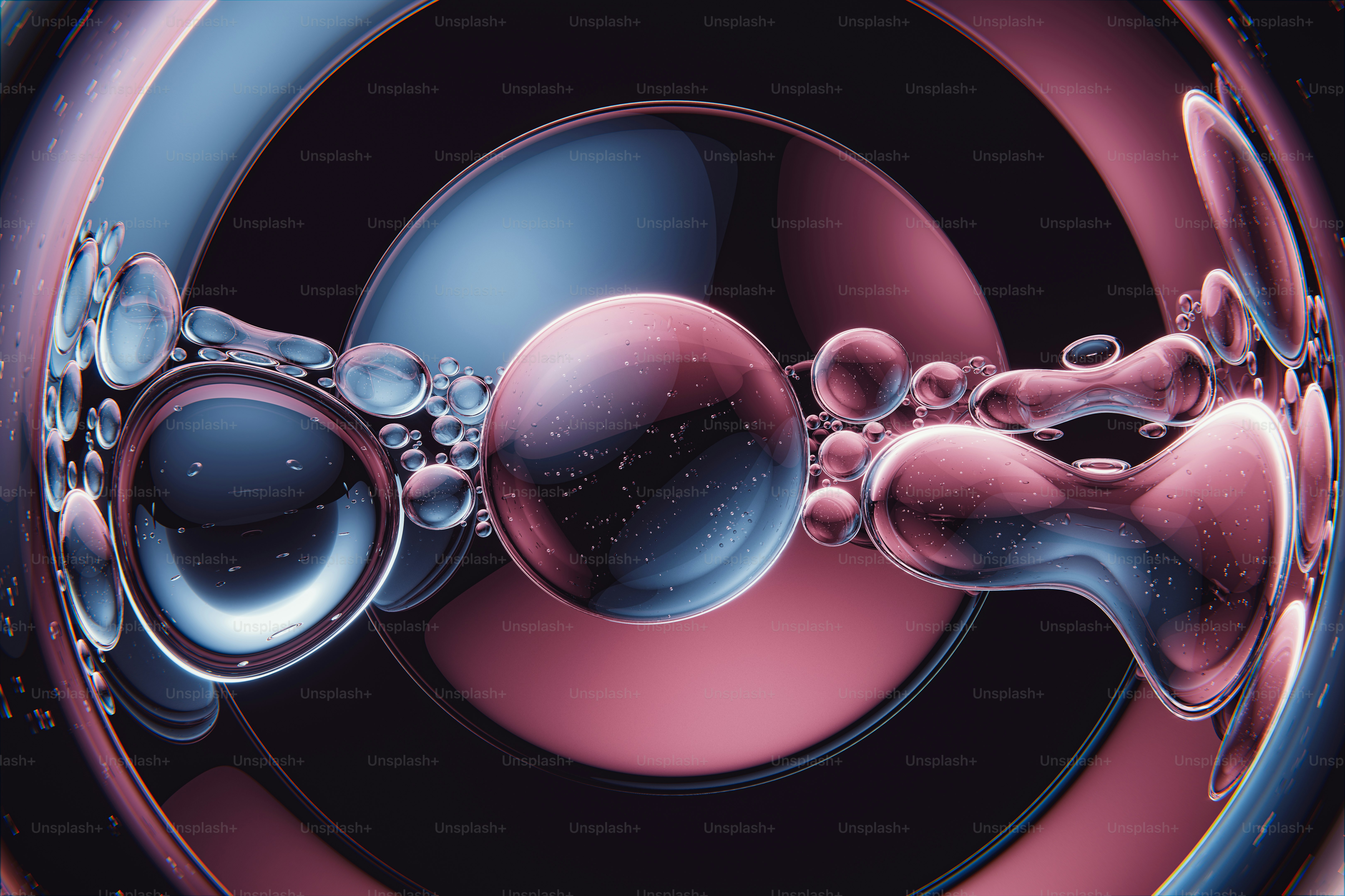 Abstract colorful bubbles and liquid forms photo – Abstract Image on ...