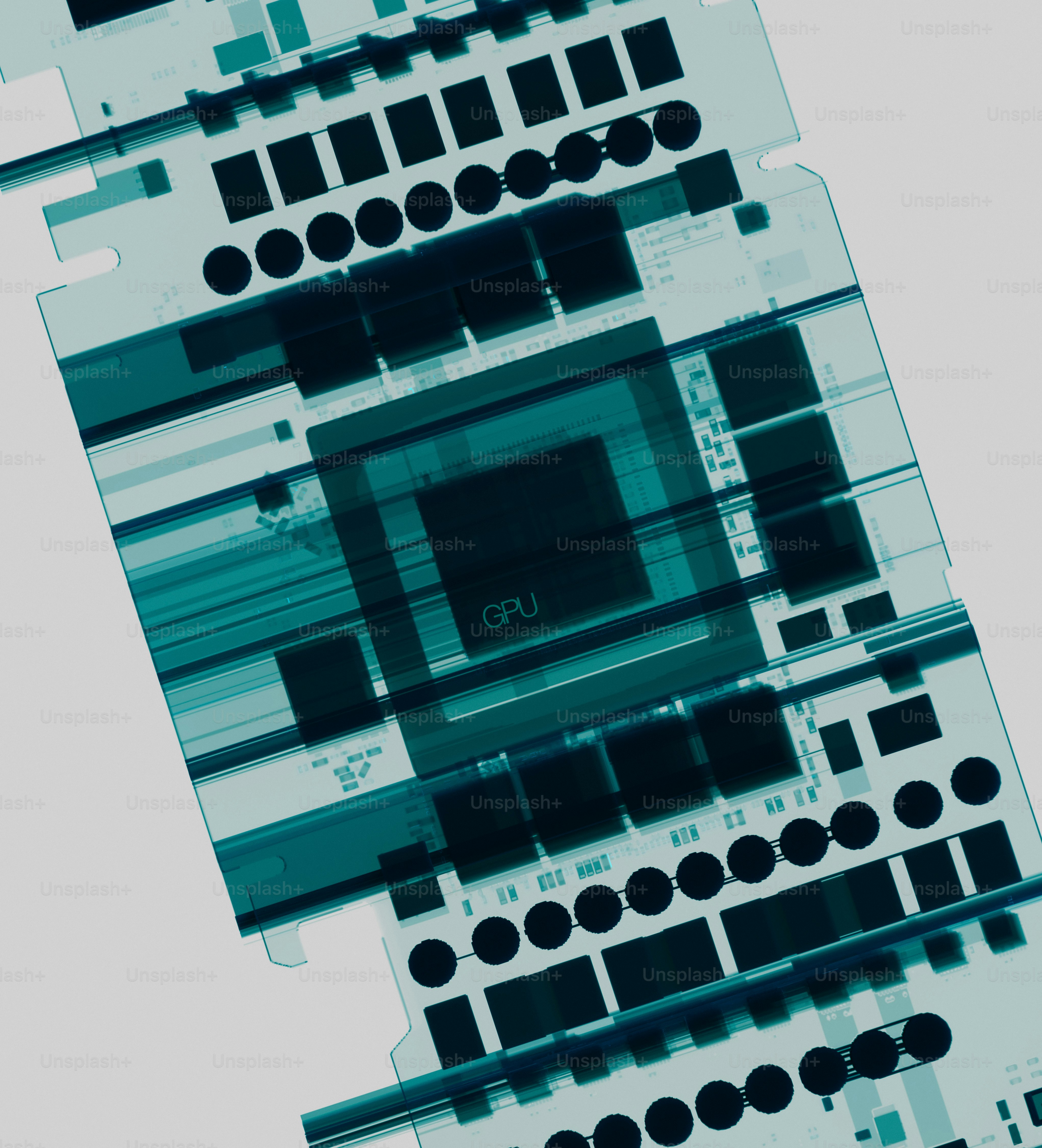 X-ray of a computer chip with gpu label gpu. photo – Technology Image ...