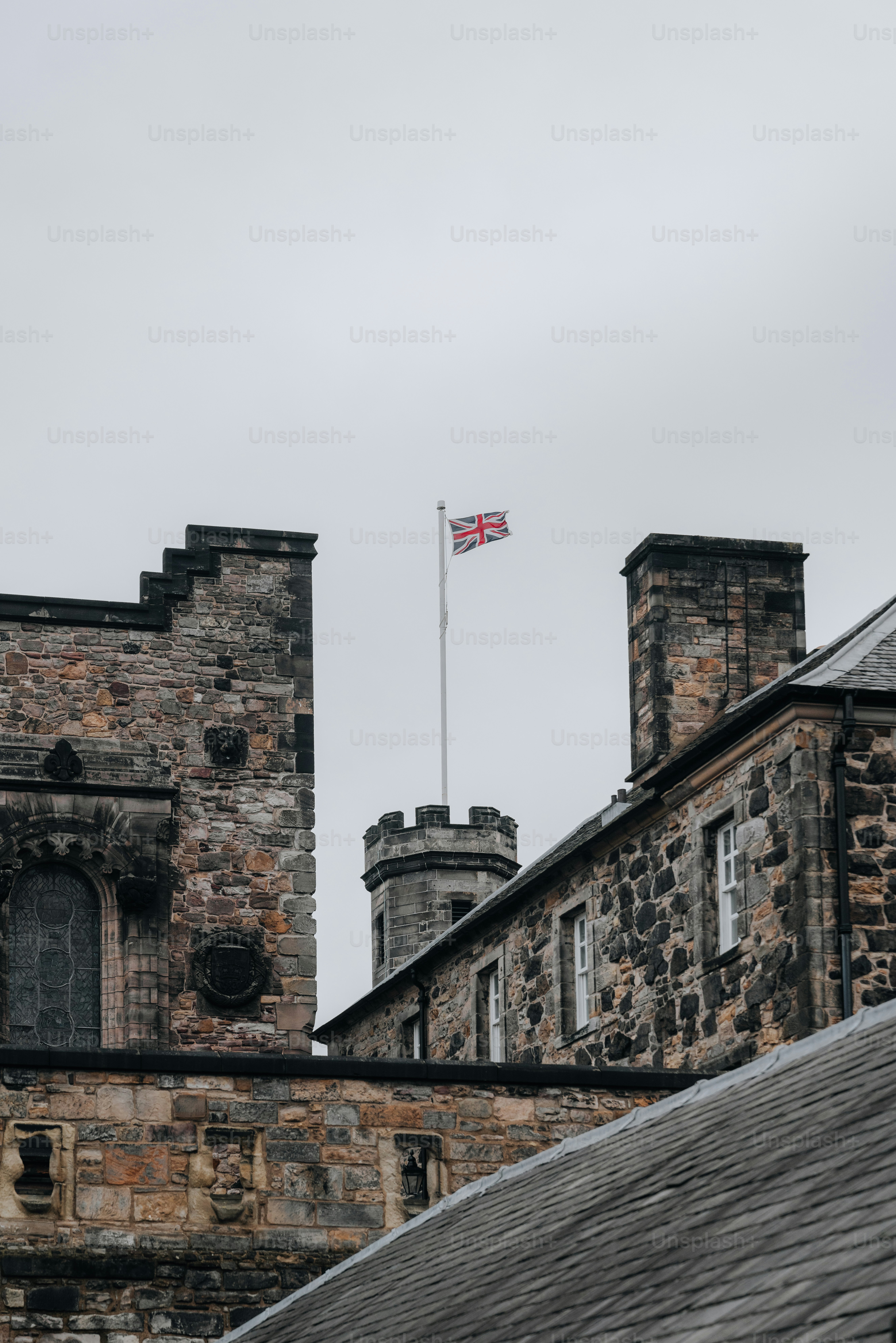 Stone castle with union jack flag flying photo – Wallpaper Image on ...