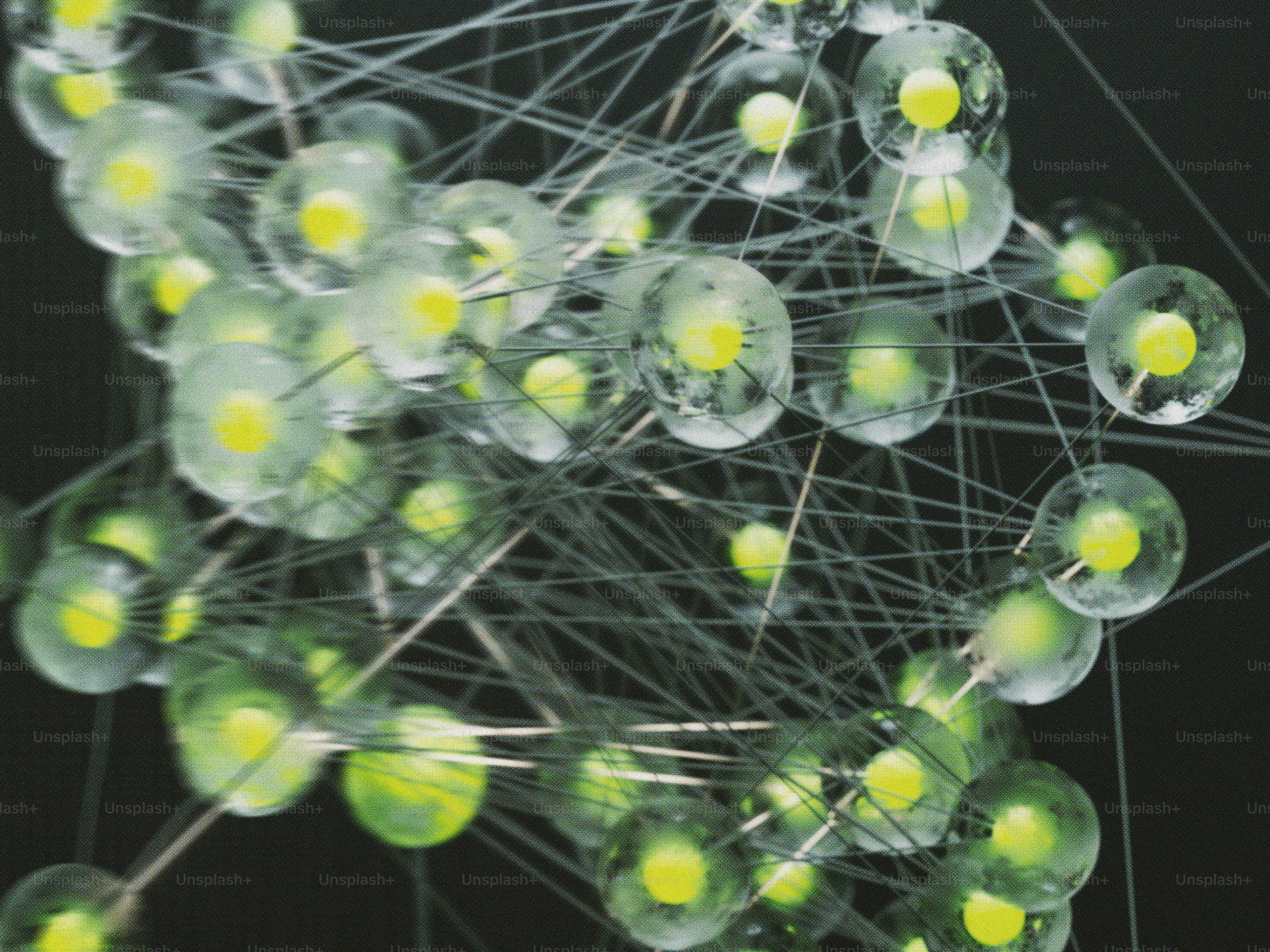 Abstract network of glowing spheres and lines photo – Technology Image ...