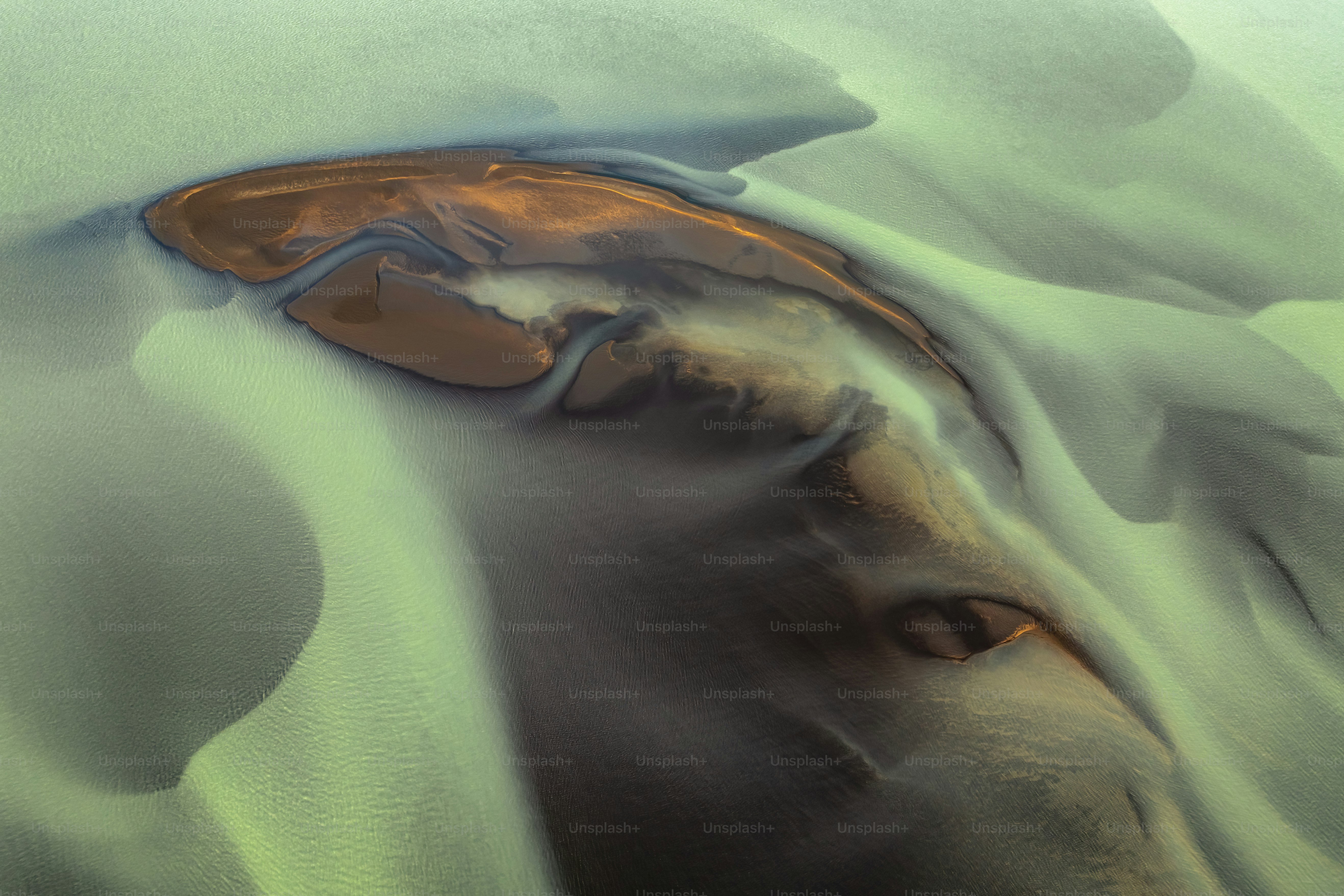 Abstract aerial view of braided river delta patterns photo – Wallpaper ...