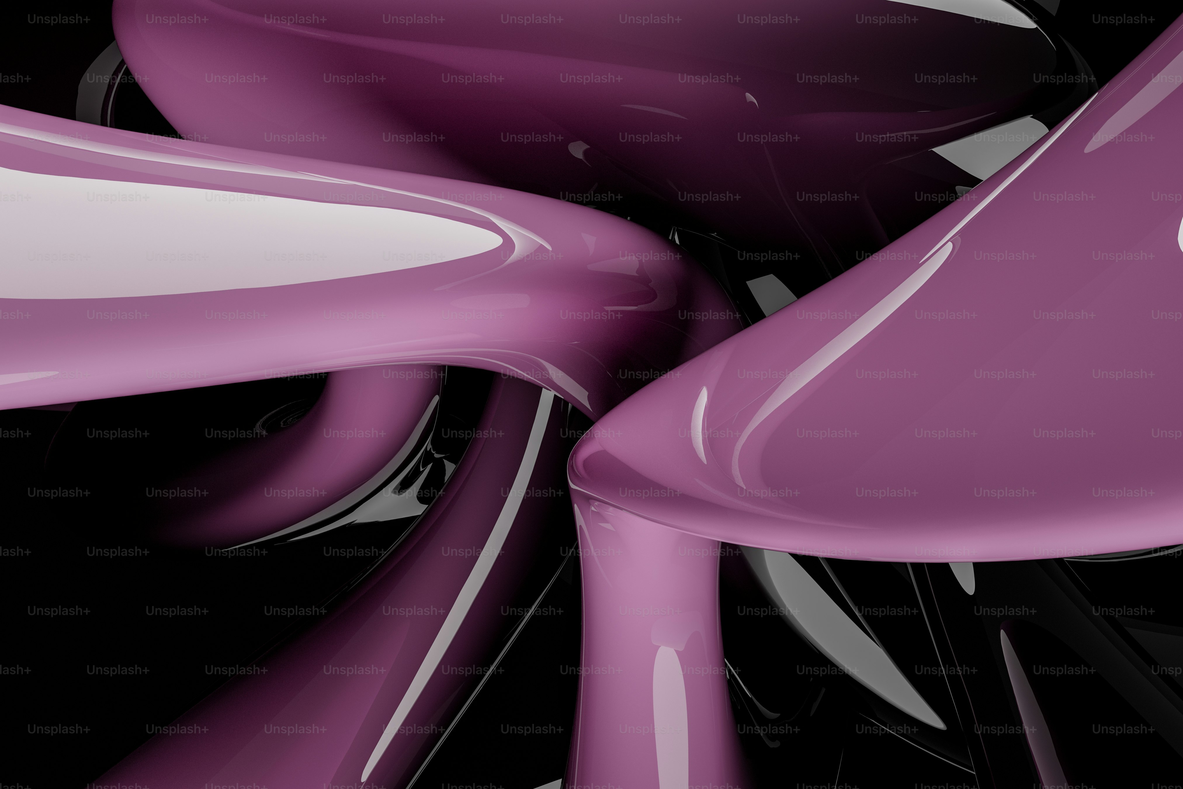 Abstract swirling purple and black shapes photo – Interior design Image ...