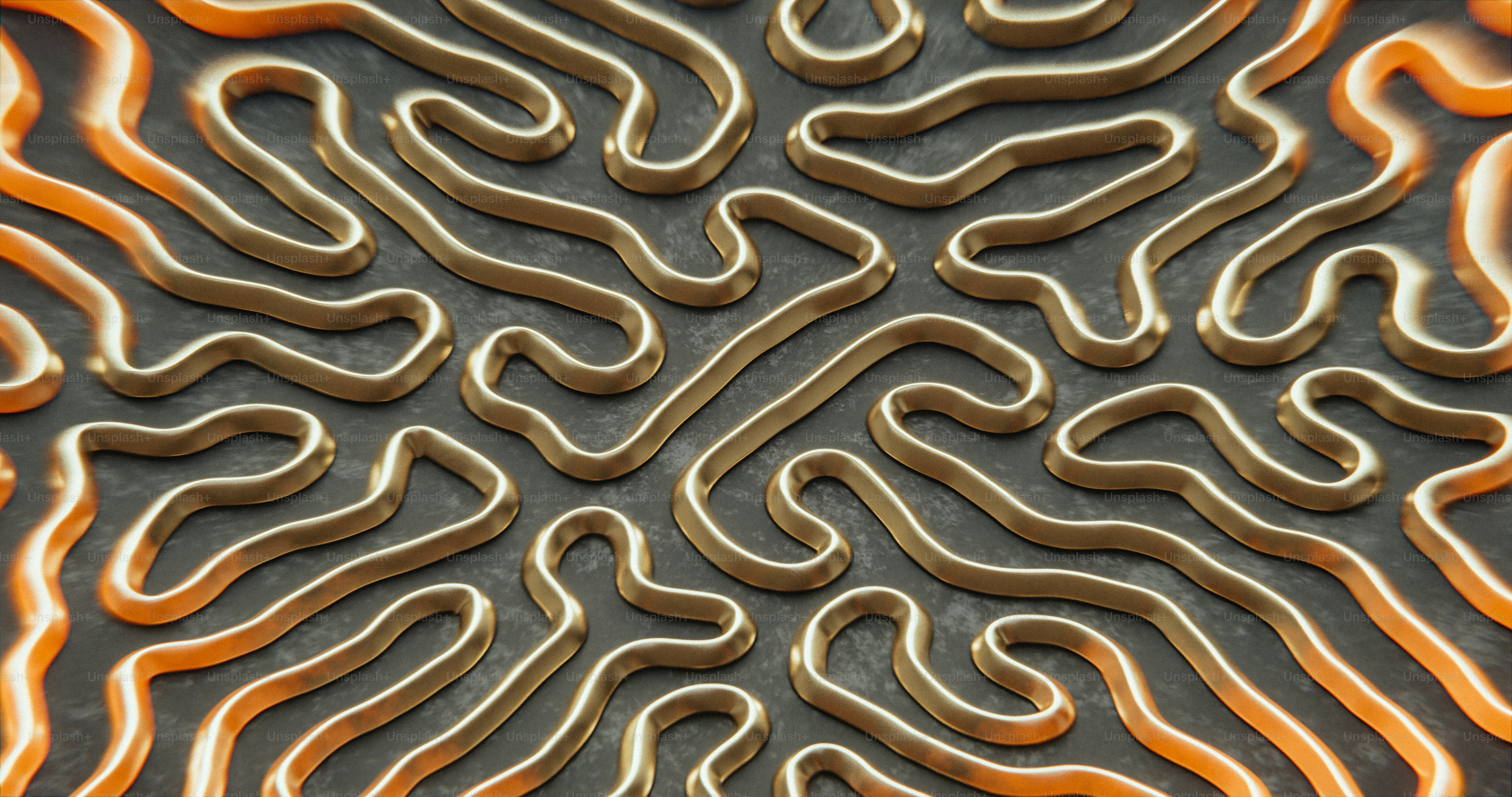 Abstract metallic maze pattern with copper highlights photo – Wallpaper ...