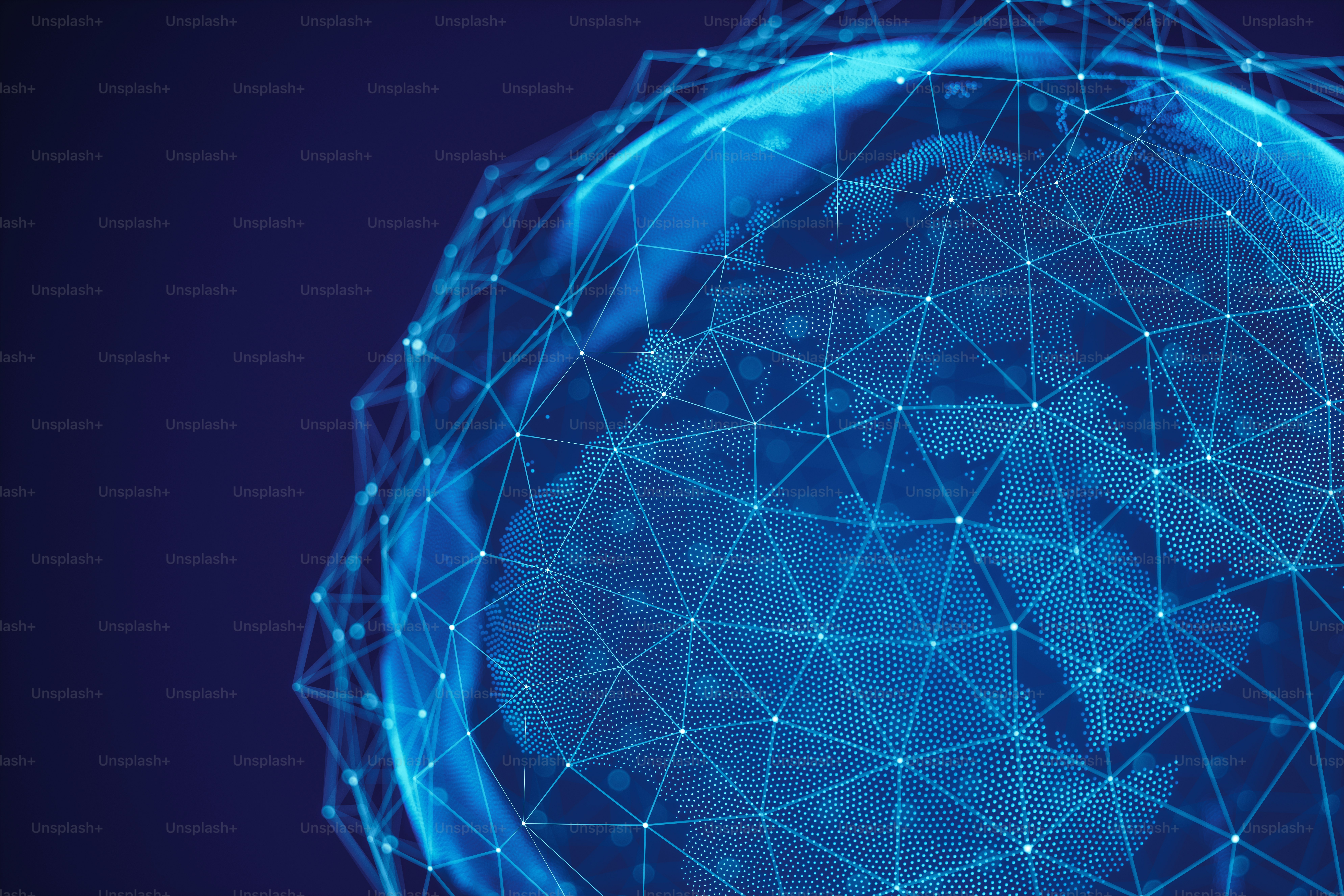 Blue digital globe with connections. photo – Business Image on Unsplash