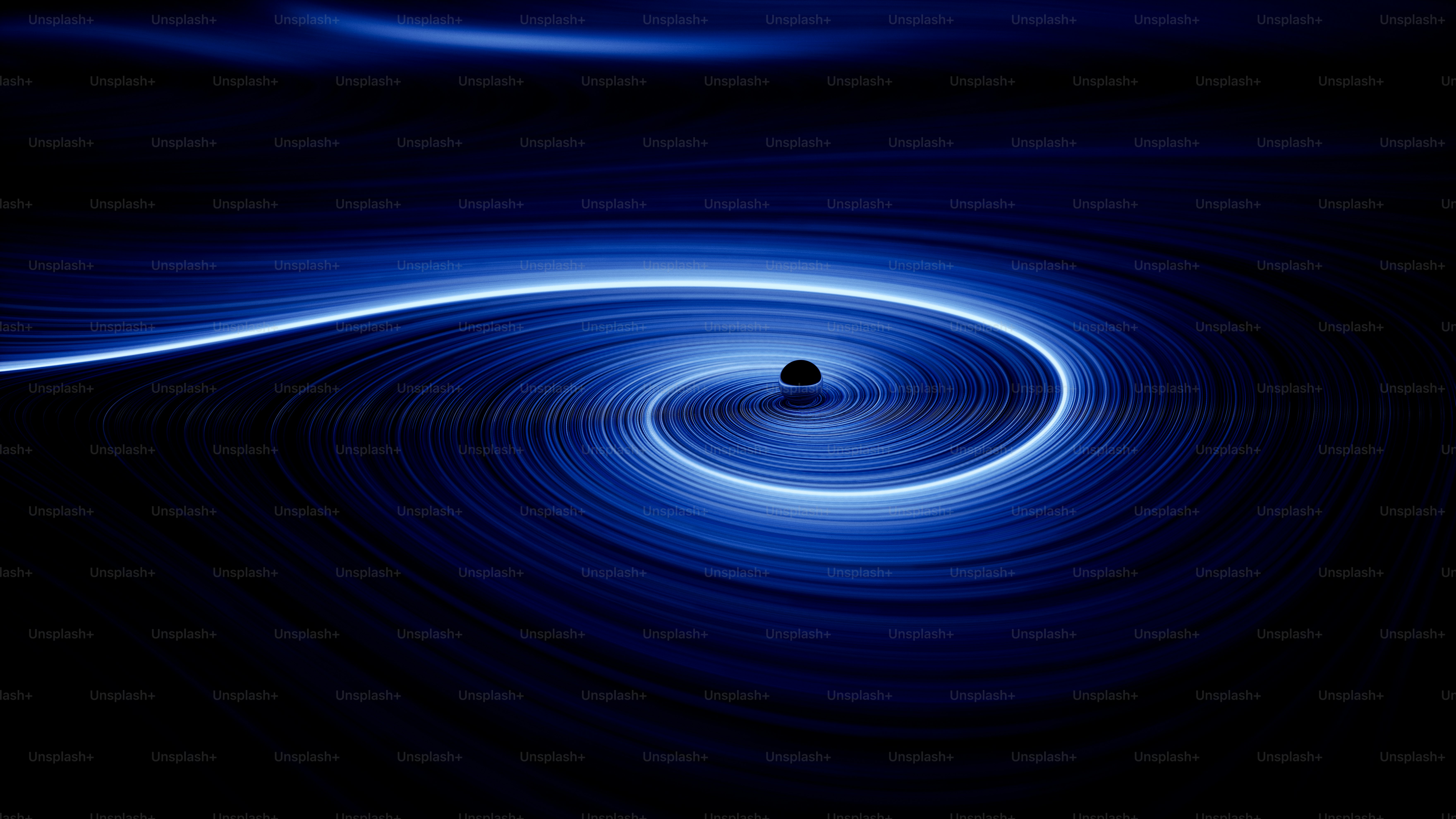 Abstract digital artwork featuring a swirling blue vortex pattern with ...