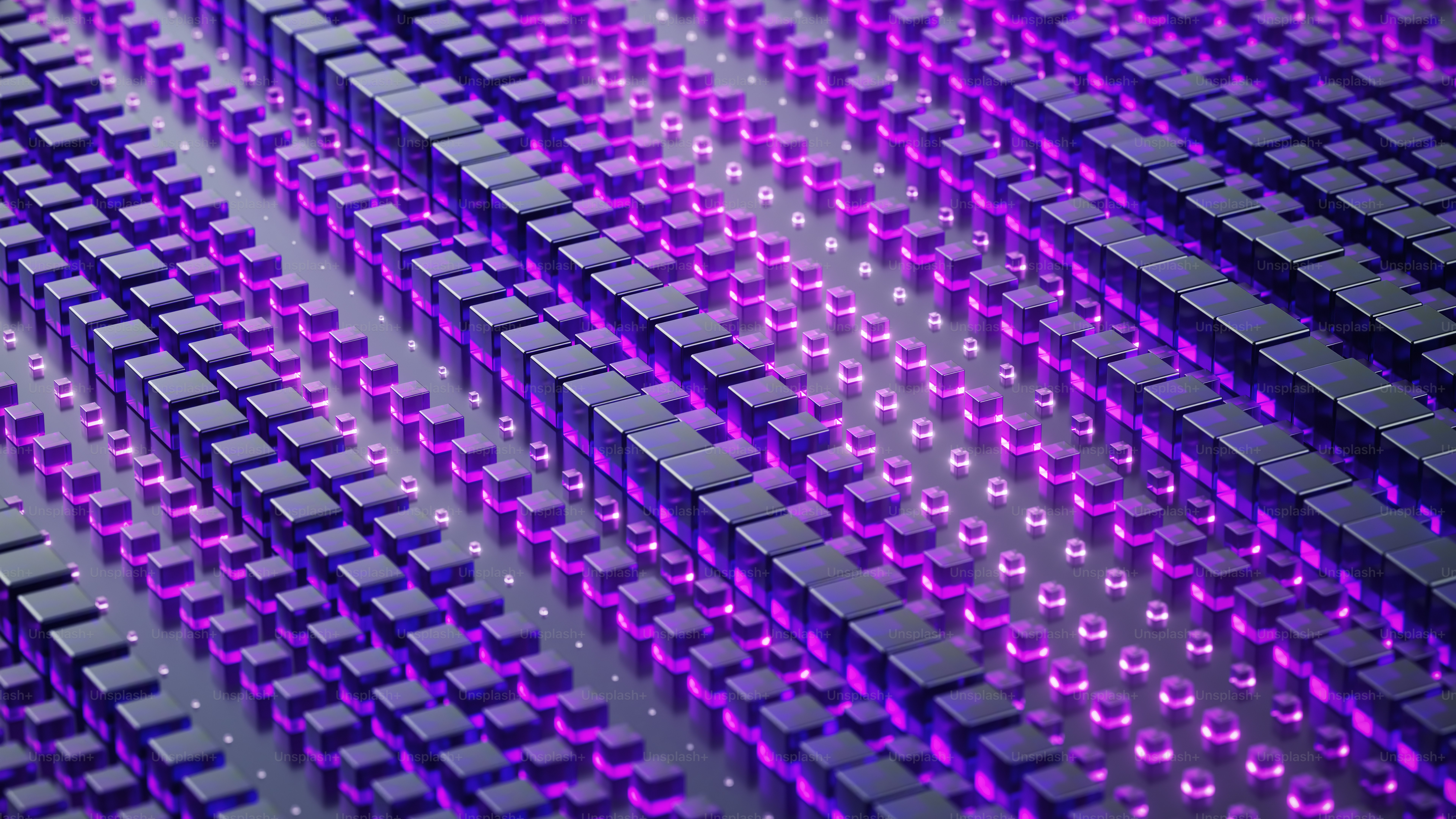 Purple Neon Colored Abstract digital landscape - Digital Analytics ...