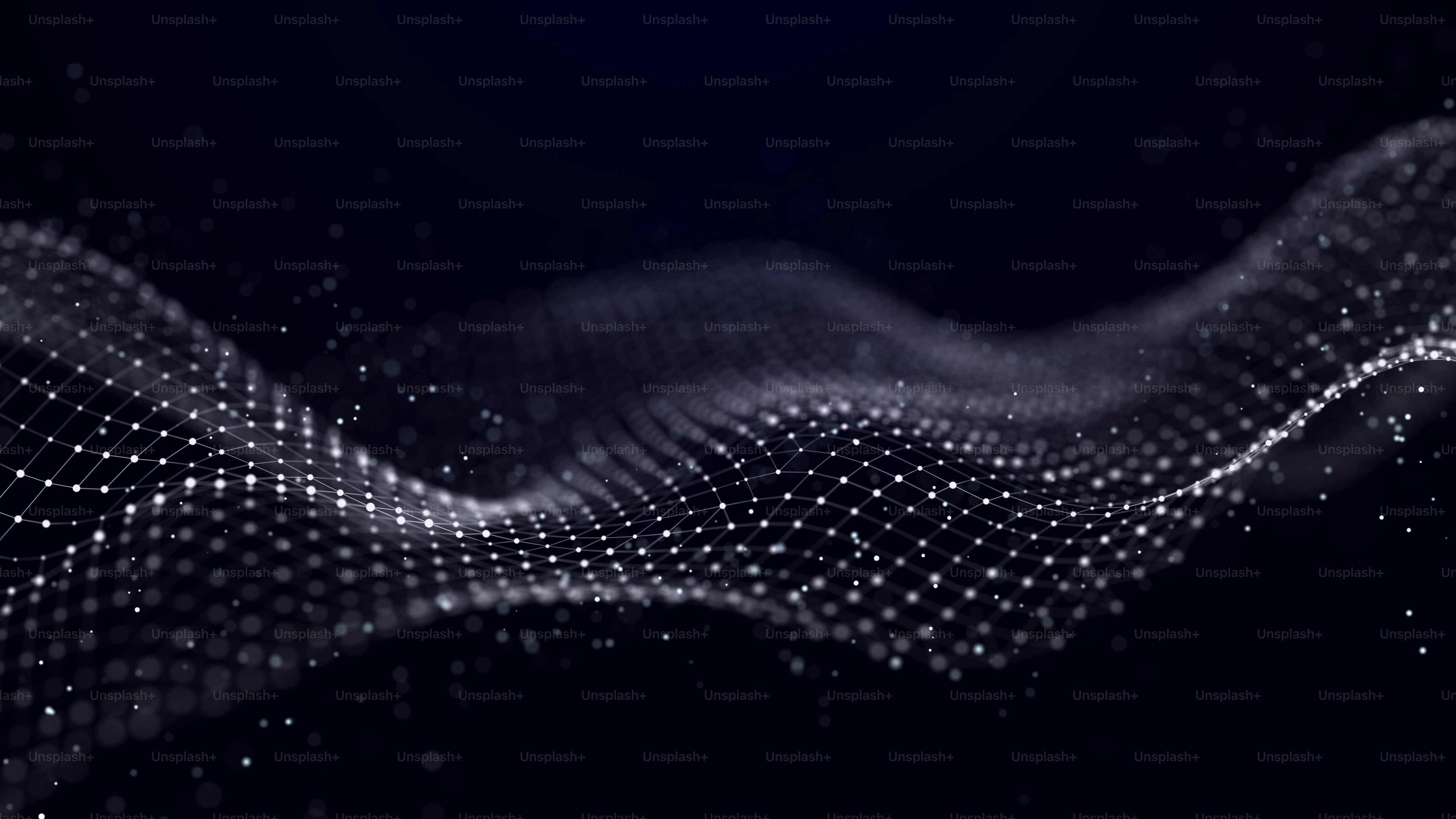 Futuristic wave of smooth lines.Wire network technologies.Cyber ...