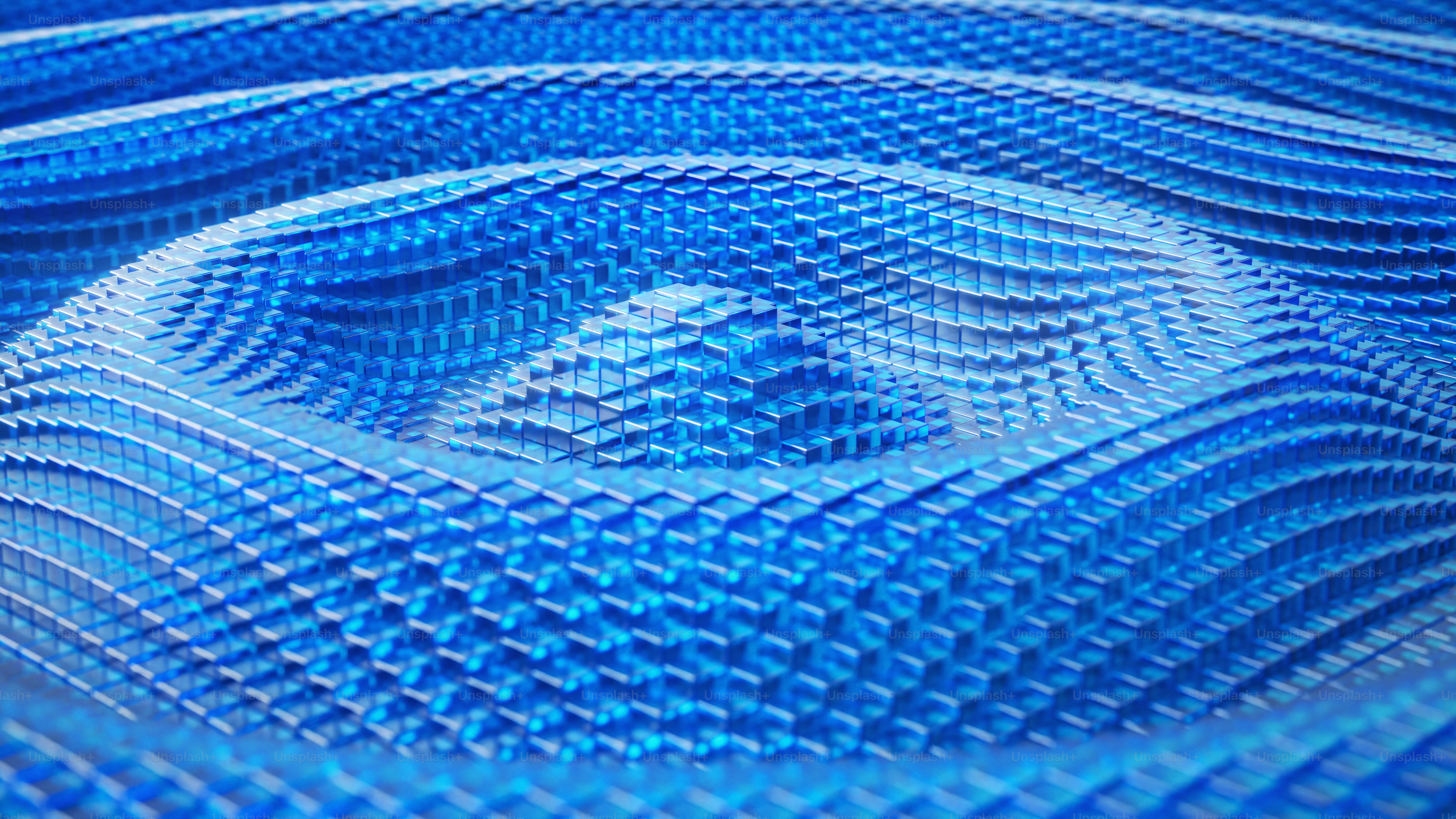 Blue Neon Colored Abstract digital landscape - Digital Analytics ...