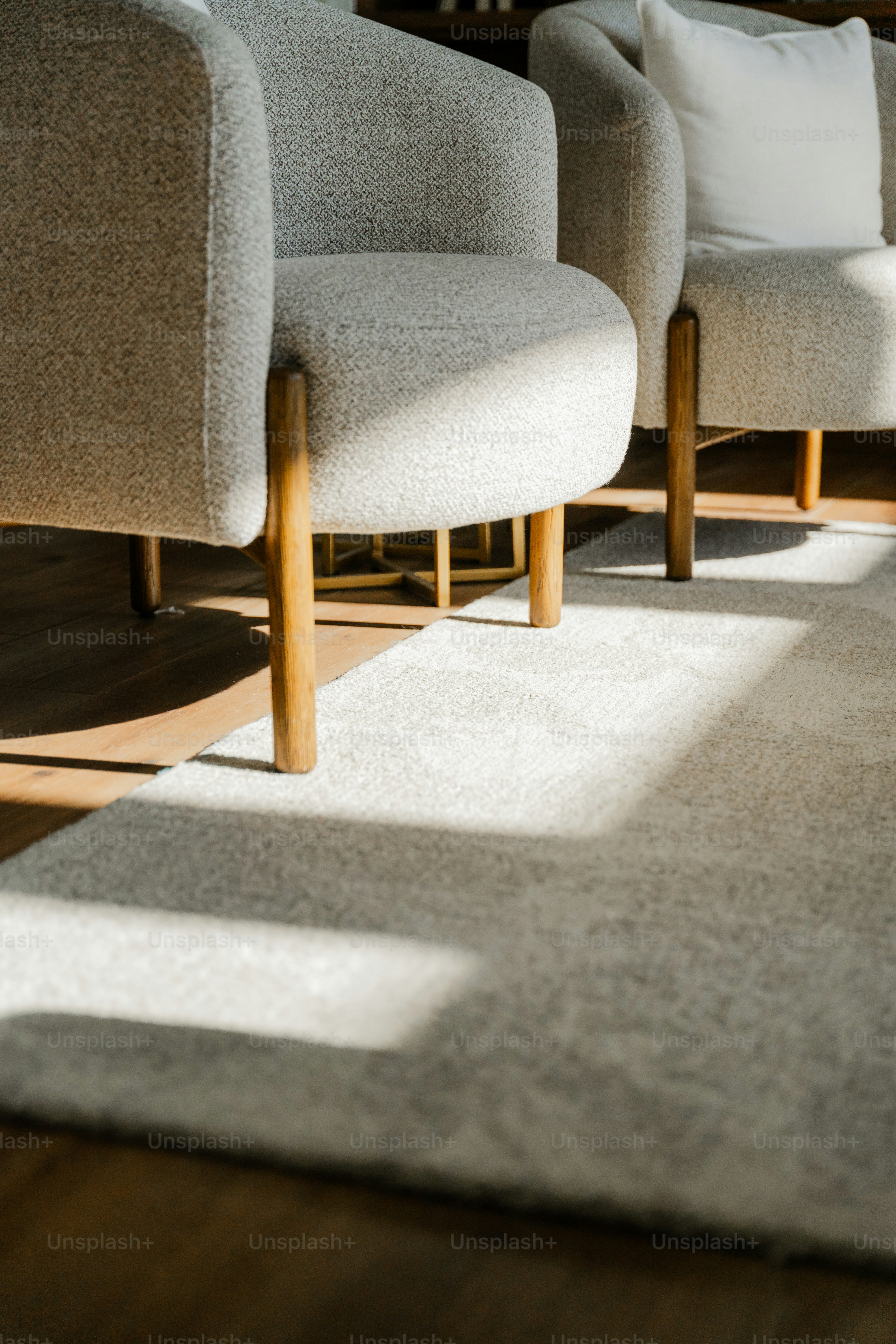 Wooden cabinets and white marble countertop in kitchen. photo ...