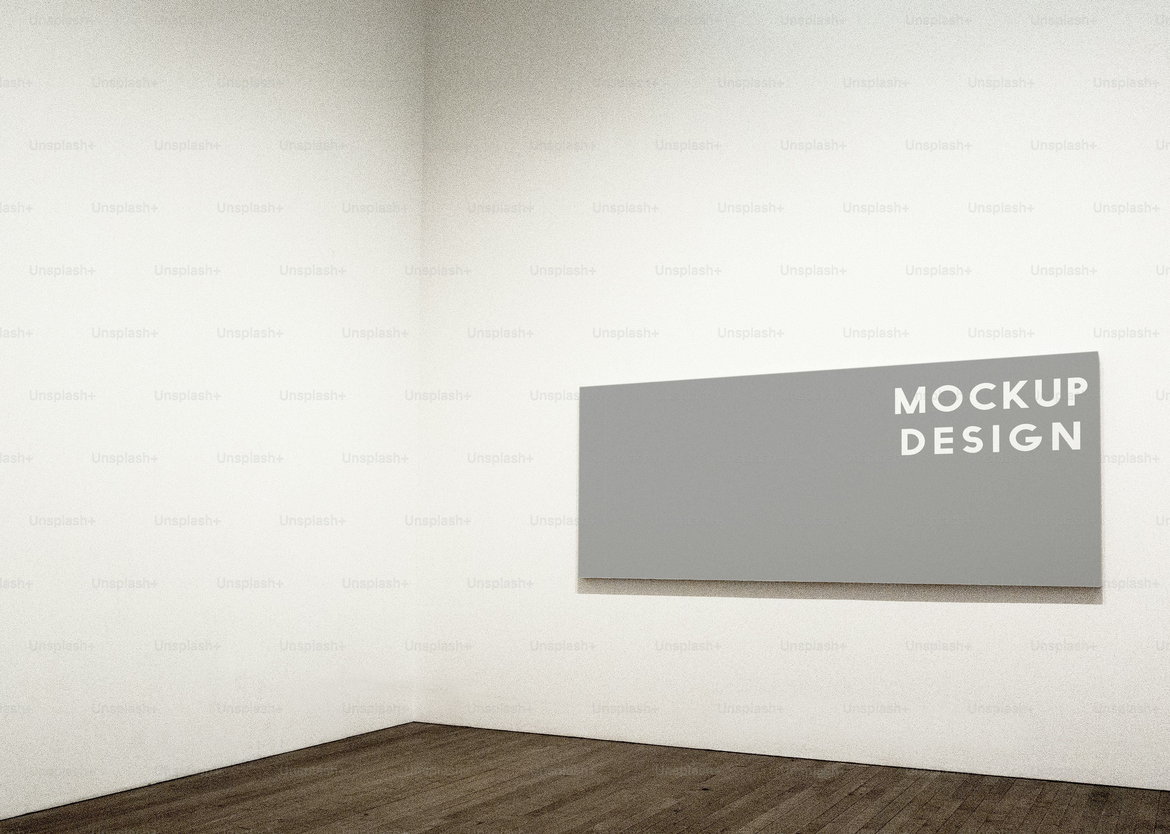 Rectangular frame mockup design on a white wall photo – Art Image on ...
