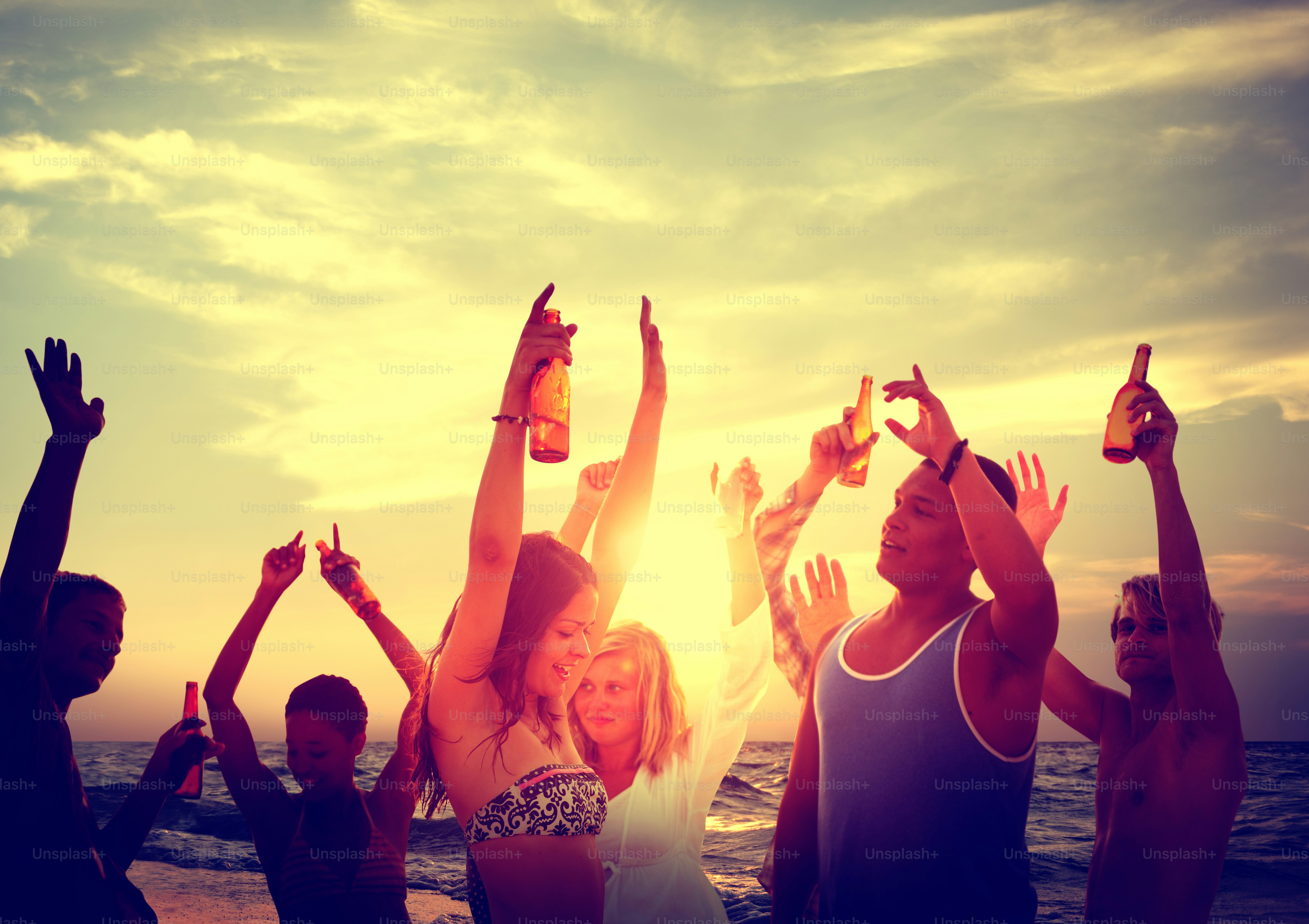 People Celebration Beach Party Summer Holiday Vacation Concept photo ...