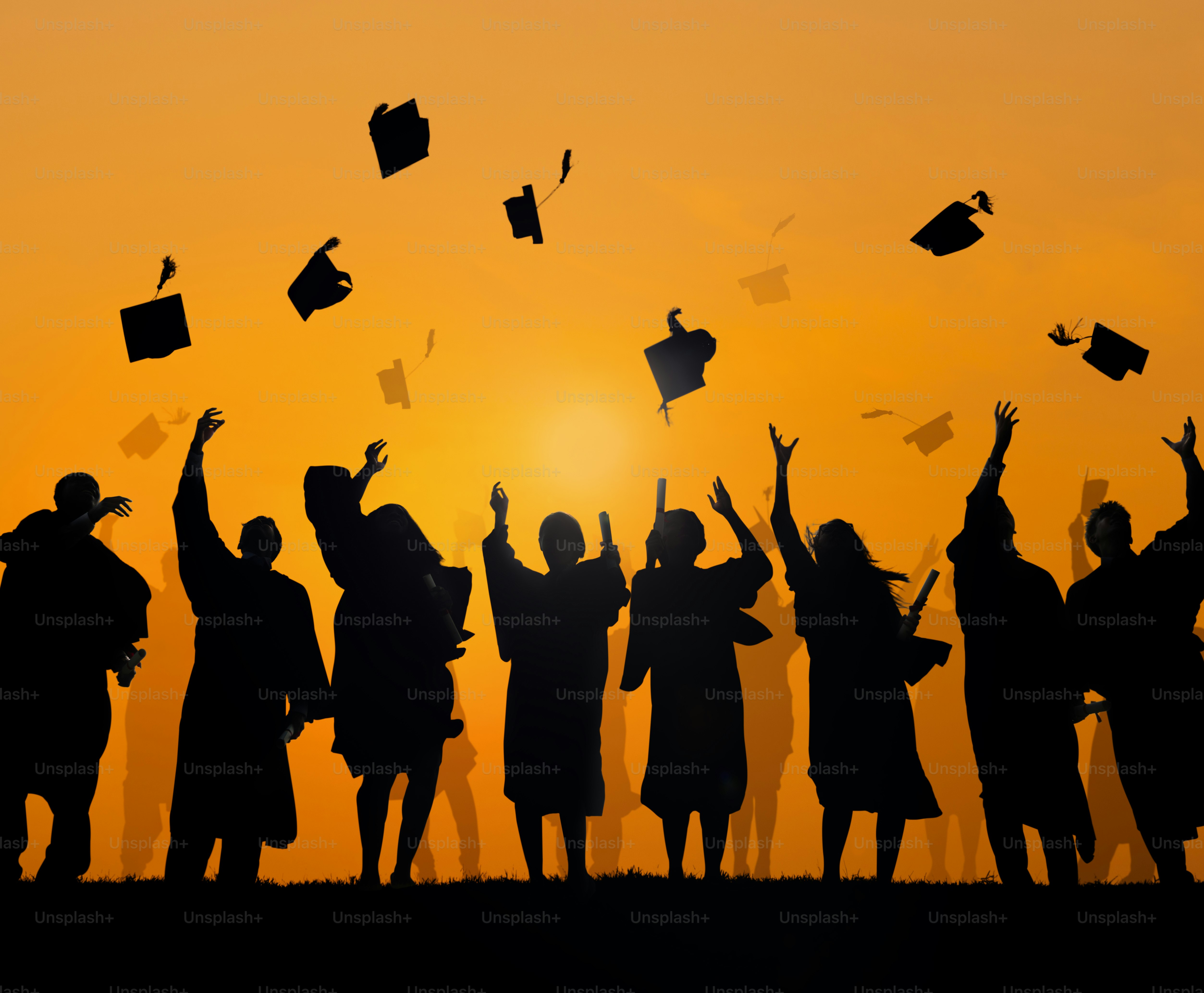 Group Of Diverse International Students Celebrating Graduation photo ...